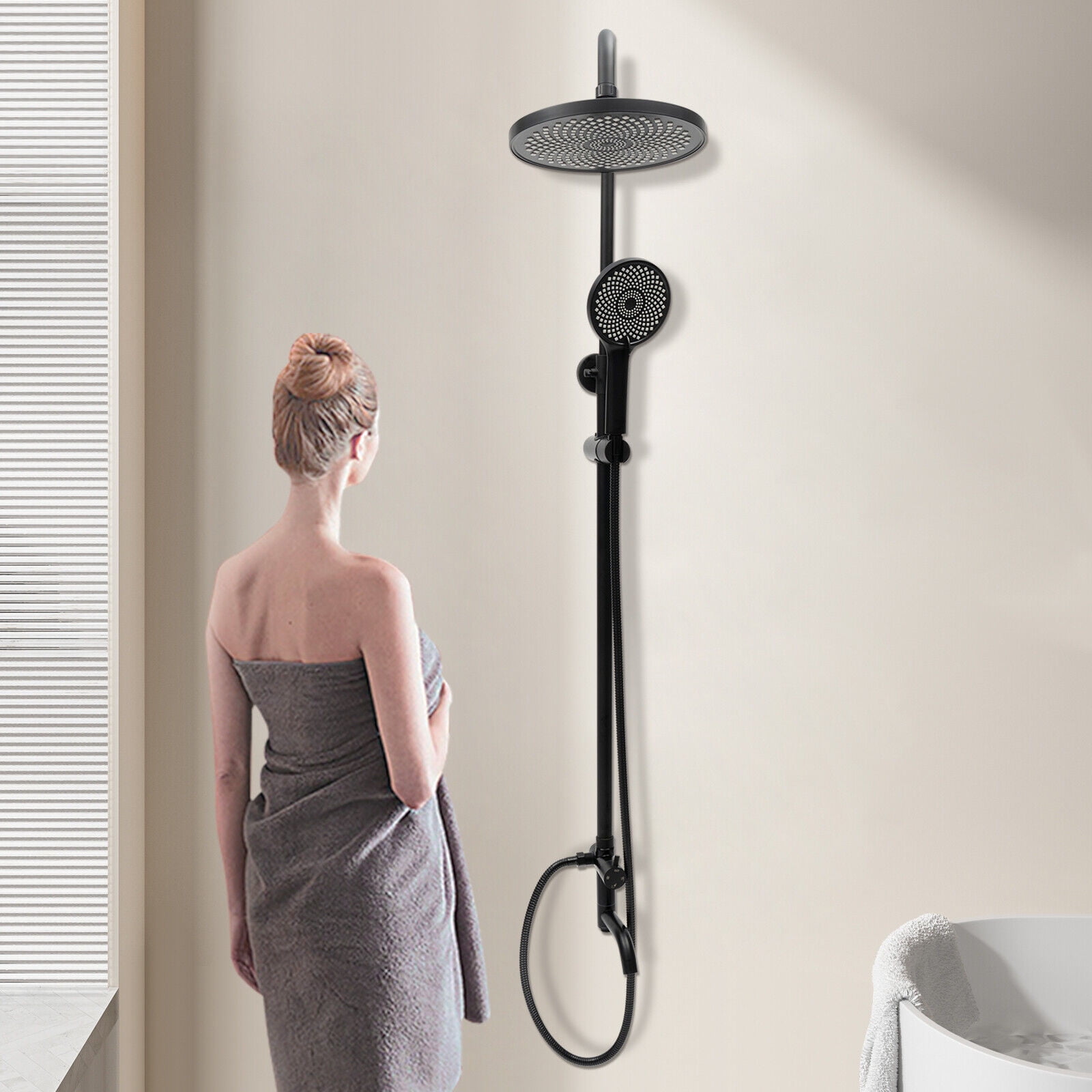 Miumaeov 304 Stainless Steel Shower Faucet Set Shower Trim Kit with 360 ...