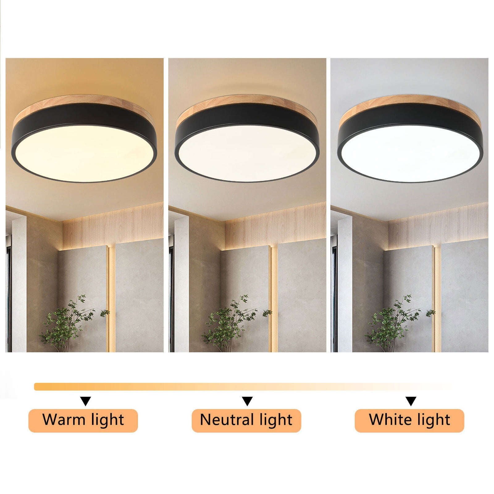 Miumaeov 30cm Modern Round Ceiling Light Dimmable LED Chandelier ...