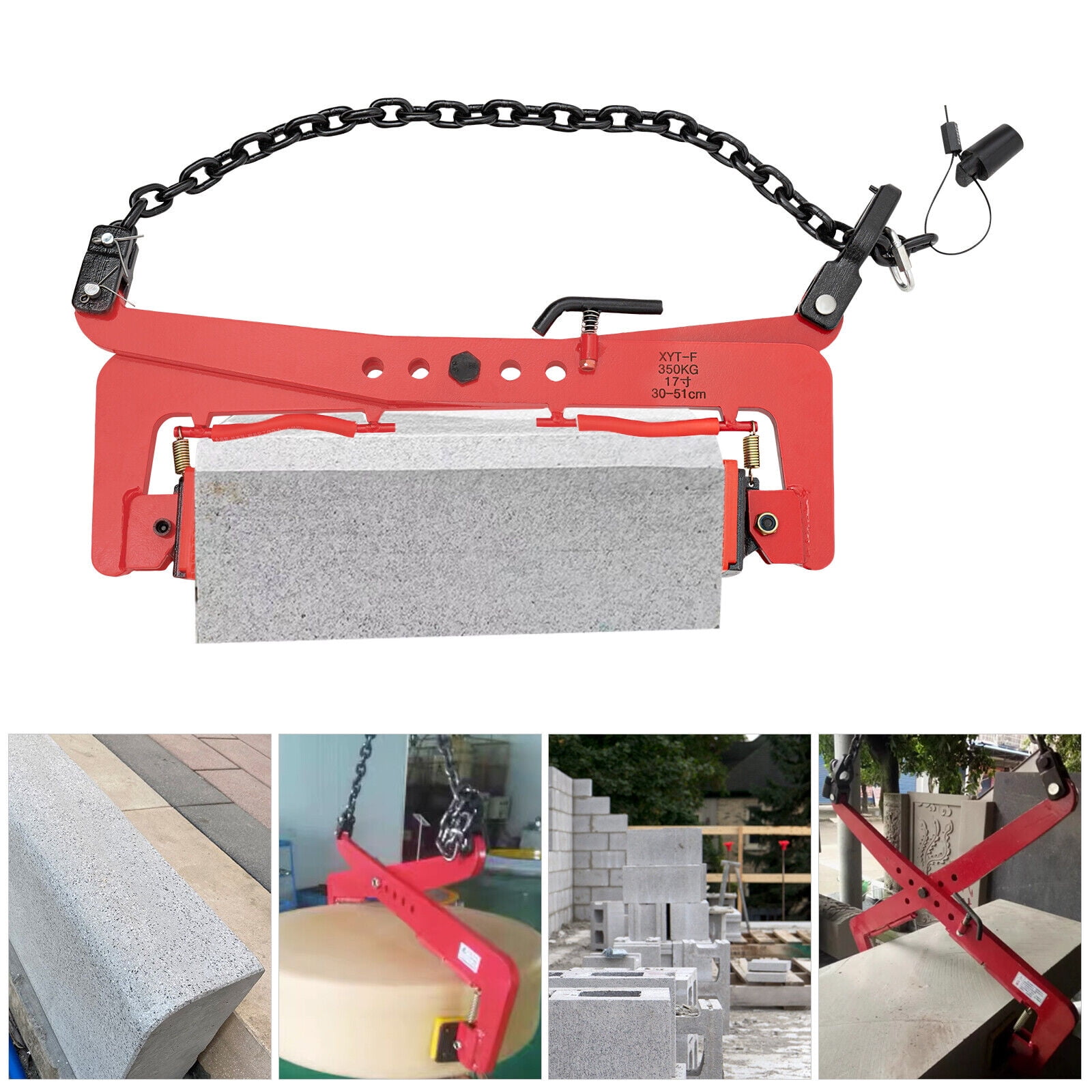 Miumaeov 350KG Industrial Vertical Plate Lifting Clamp Heavy Duty Steel ...