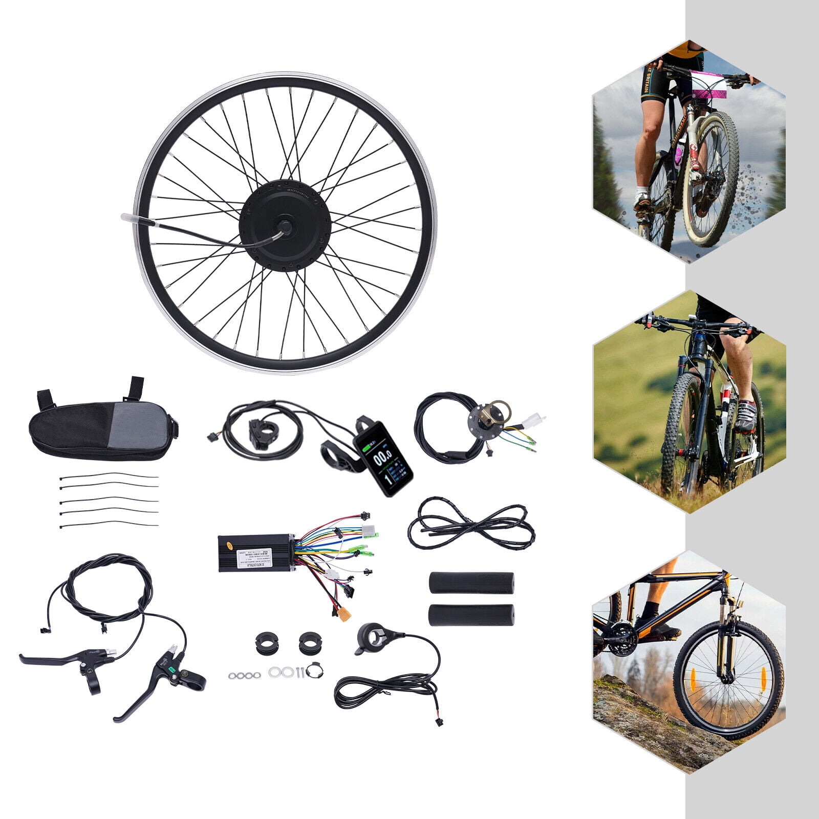 Miumaeov 36V 500W 24 inch Wheel Electric Bicycle Motor Conversion Kit E ...