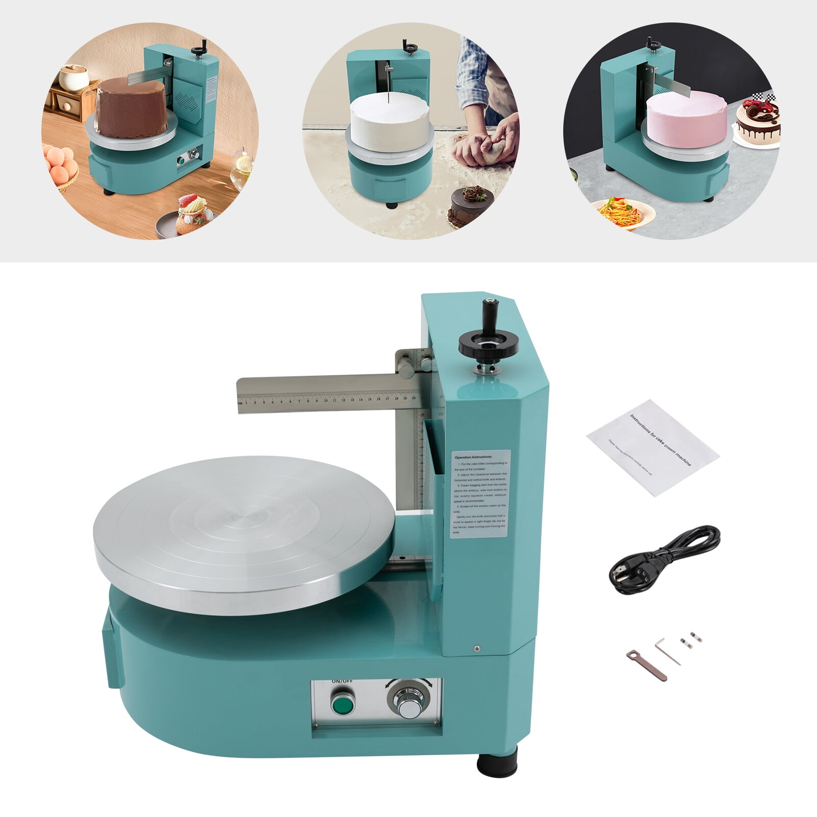 Miumaeov 4-12in Cake Decorating Coating Machine Automatic Cream ...