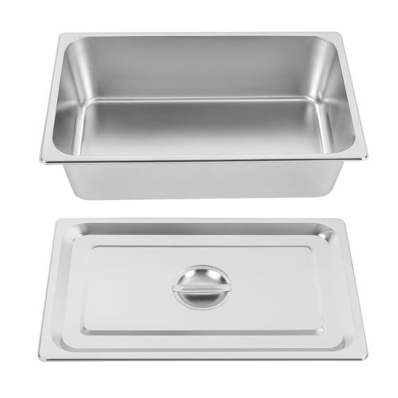 Miumaeov 4 Pack Stainless Steel Steam Table Pans Hotel Food Prep Pan ...