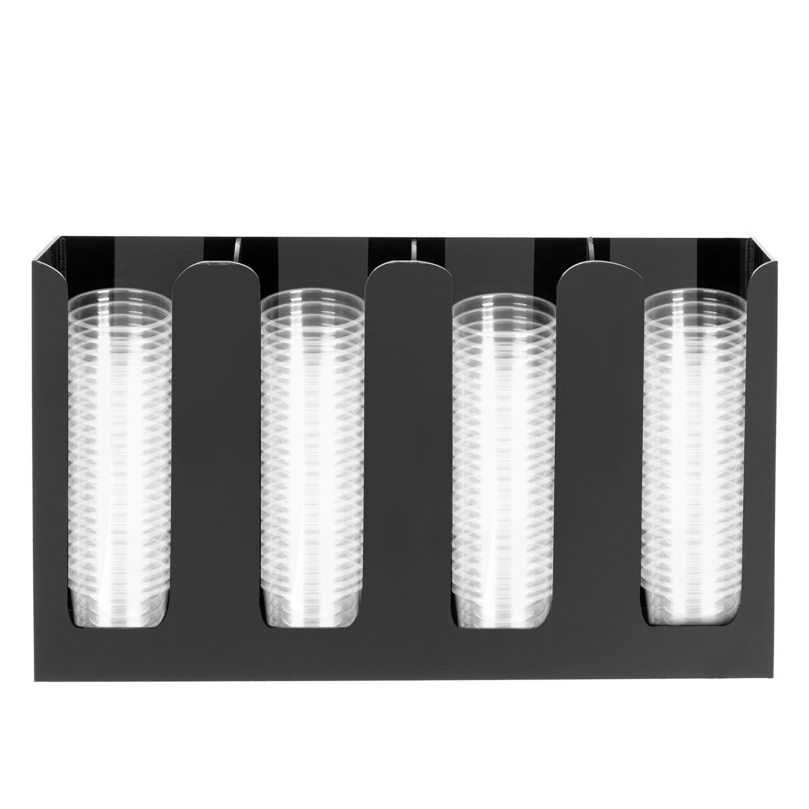 Miumaeov 4 Partitions Cup Lid Holder Dispenser Countertop Paper Cups ...