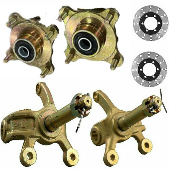 Miumaeov 4 Stud Front Steering Knuckle Spindle with Wheel Hub Brake ...