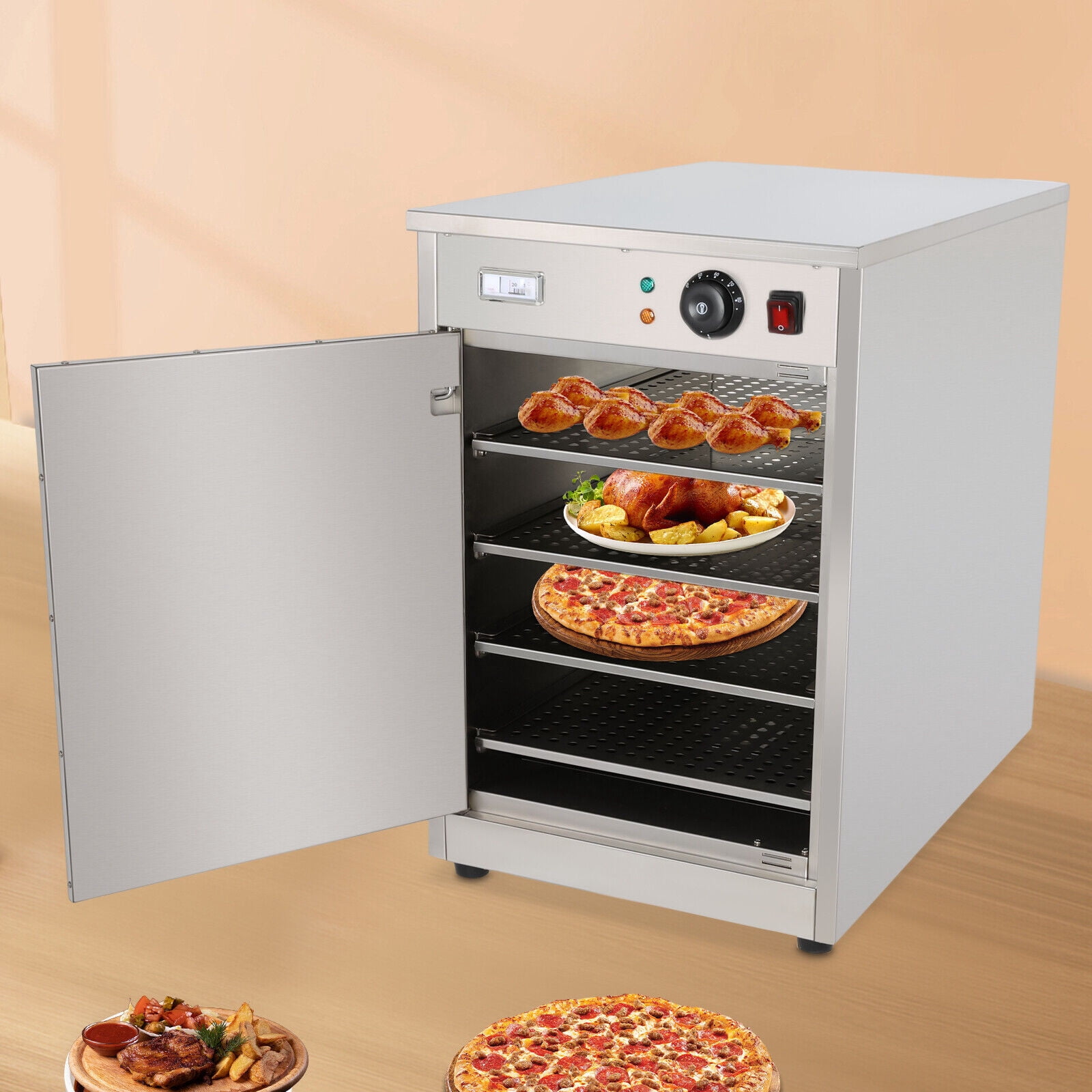 Miumaeov 4-Tier Electric Commercial Hot Box Food Warmer Oven Heated ...