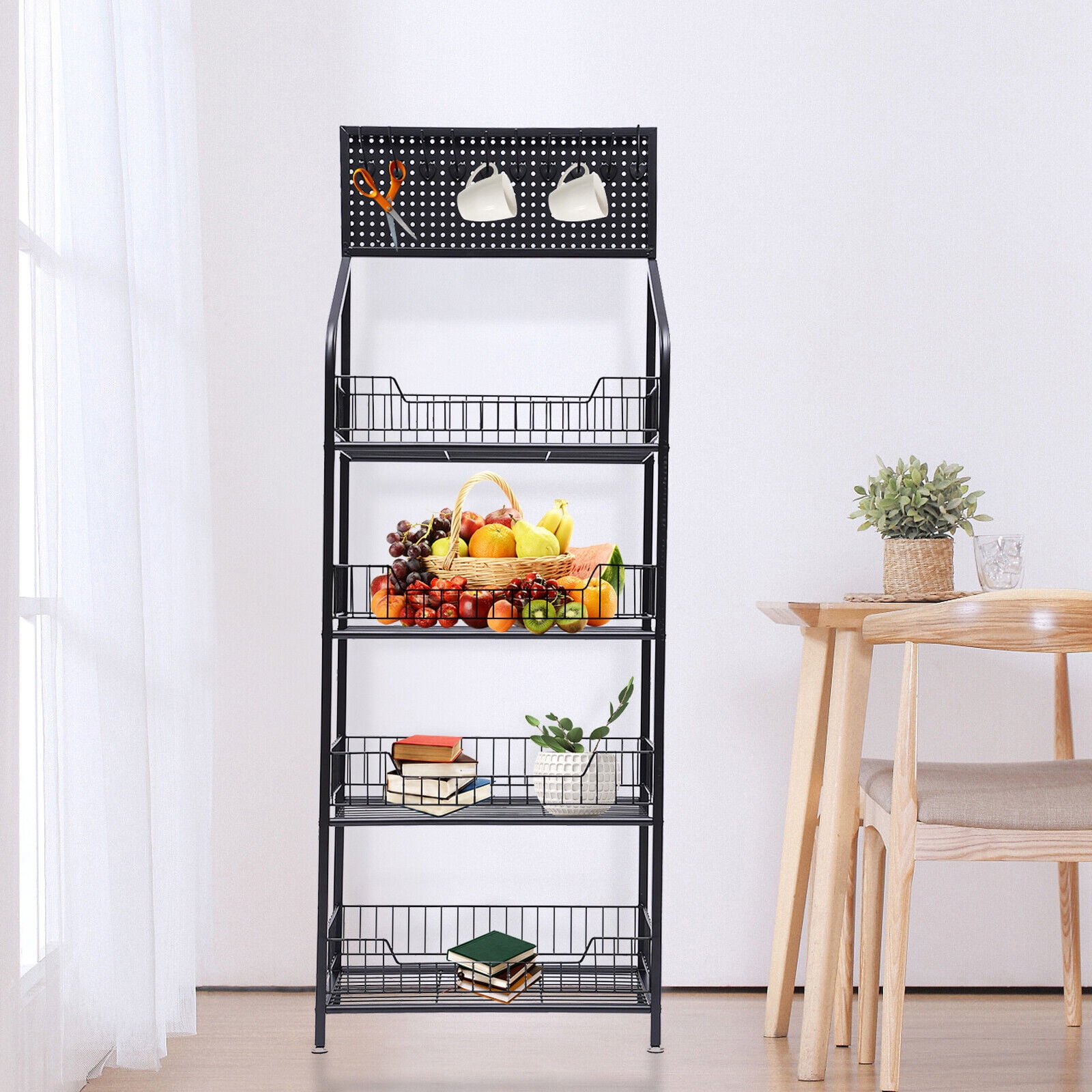 Miumaeov 4-Tier Heavy Duty Steel Storage Shelf Practical Workstation ...