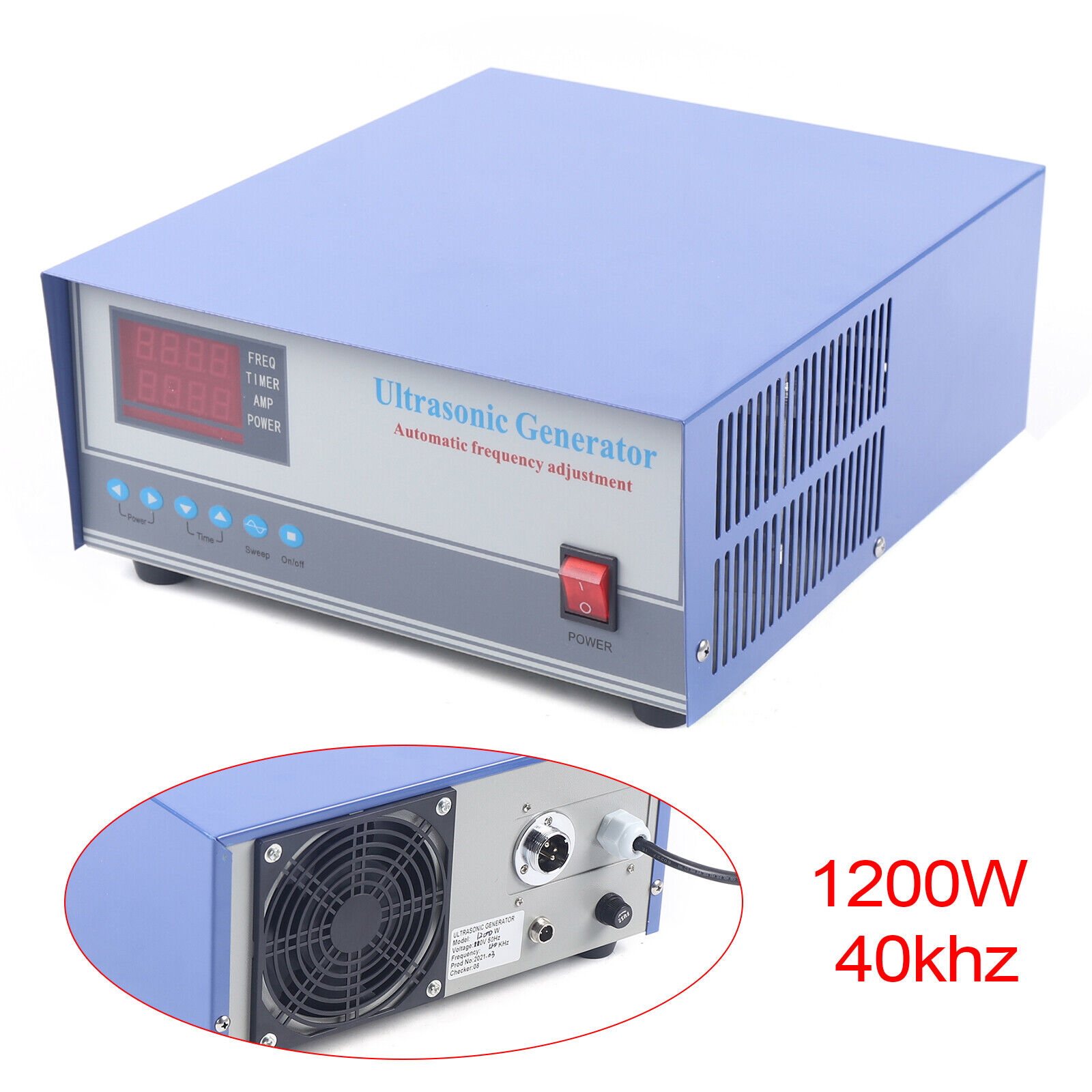 Miumaeov 40KHz 1200W Ultrasonic Generator Transducer Digital Display ...