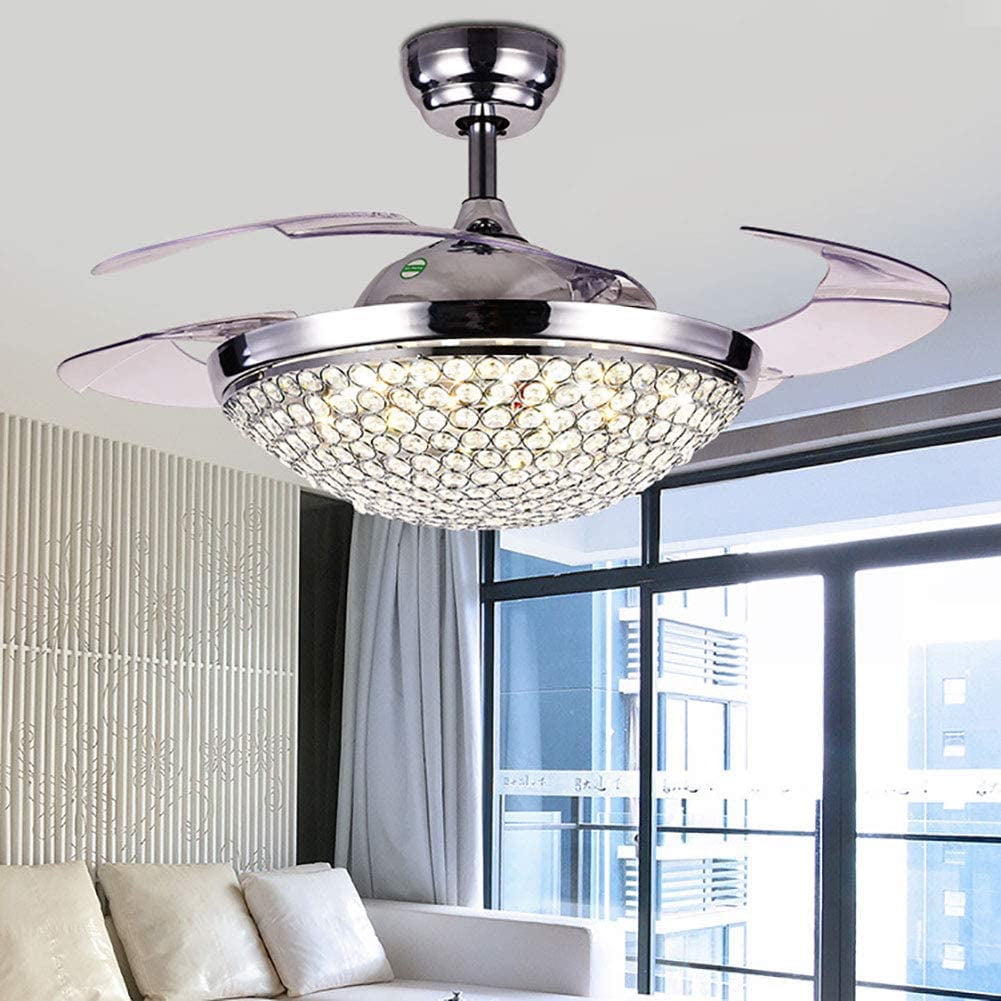 Miumaeov 42 inch Fan Ceiling Light and Remote Control Kit, Invisible ...