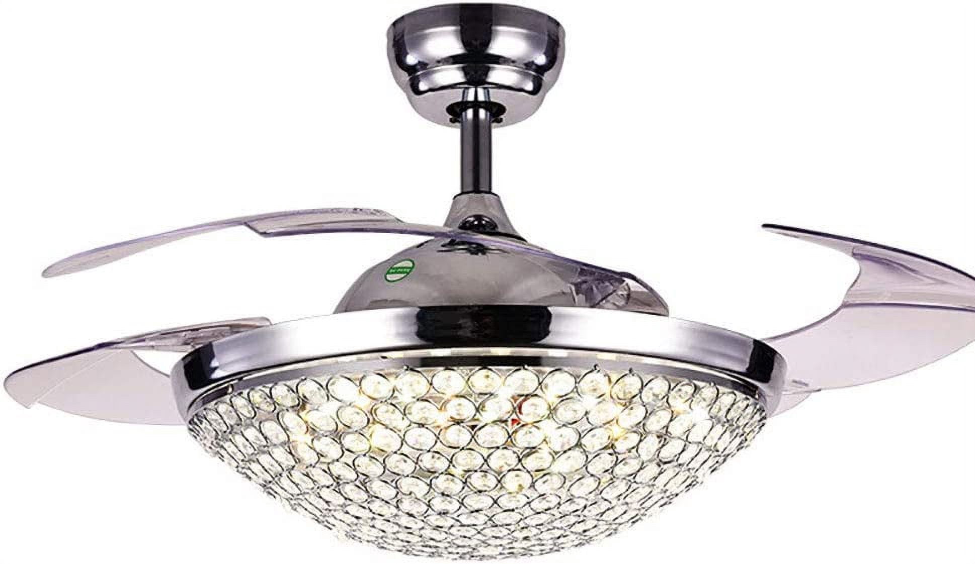 Miumaeov 42 inch Fan Ceiling Light and Remote Control Kit, Invisible ...