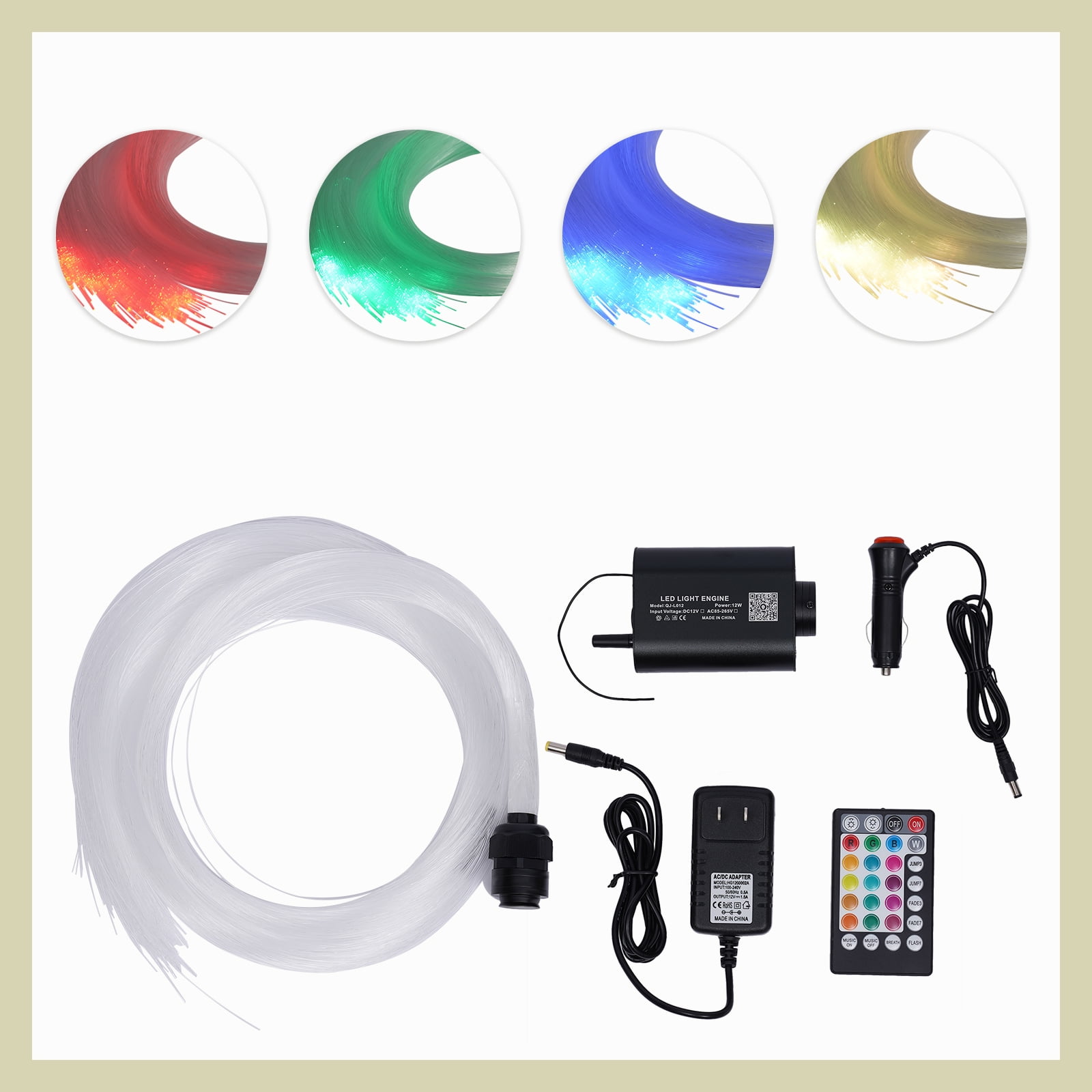 Miumaeov 450pcs Headliner Star Light kit 16 Colors Car Roof Headliner ...