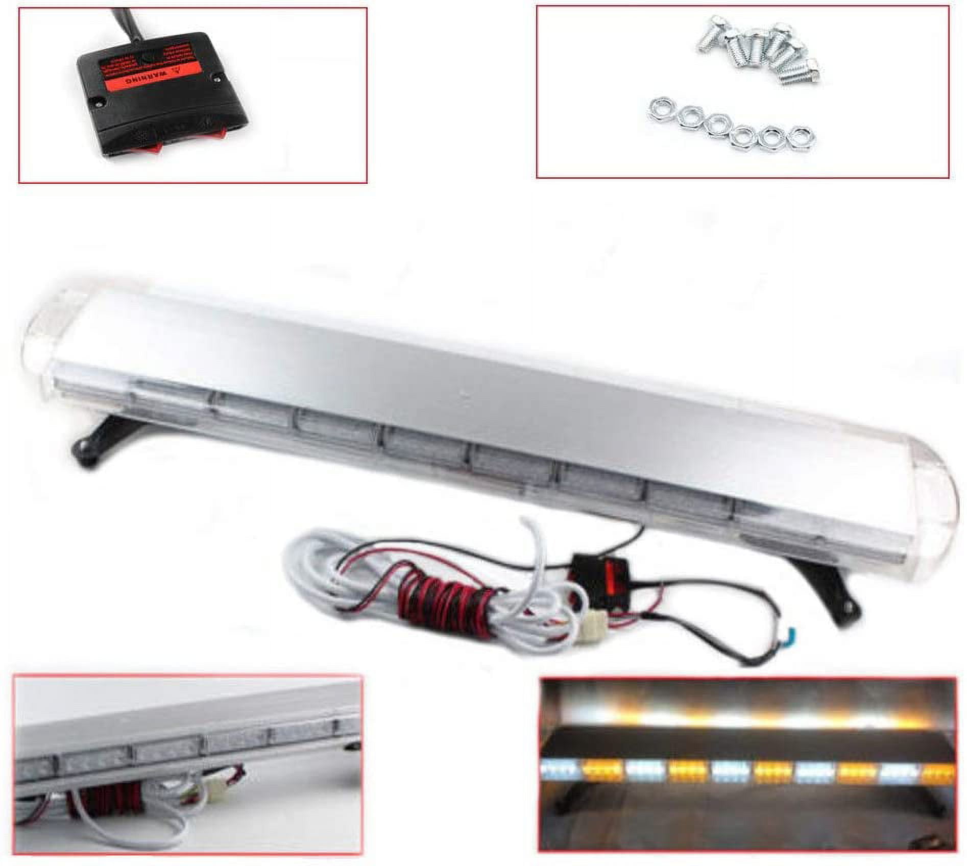 Miumaeov 47" 88LED Strobe Light Bar, Light Warning Assembly Trailer ...