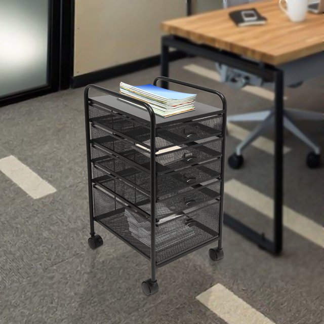 Miumaeov 5/6 Drawer Filing Cabinet File Storage Drawer Organizer Metal ...