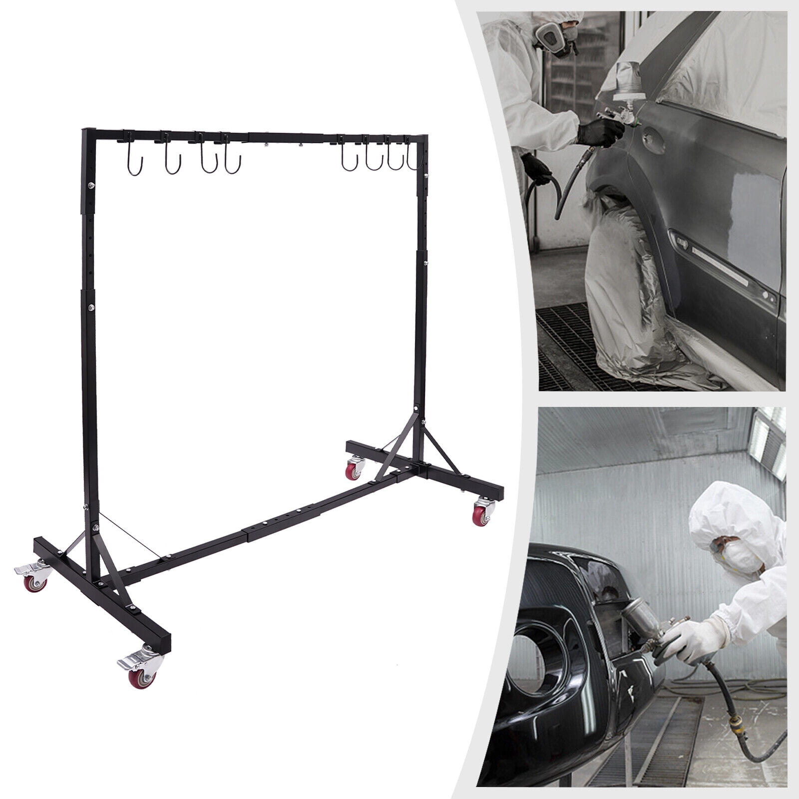 Miumaeov 5-7Ft Automotive Painting Stand Painting Hanger Rack Door Hood ...