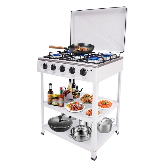 Miumaeov 5 Burners Portable Natural Gas Stove Propane Burner Cooking ...