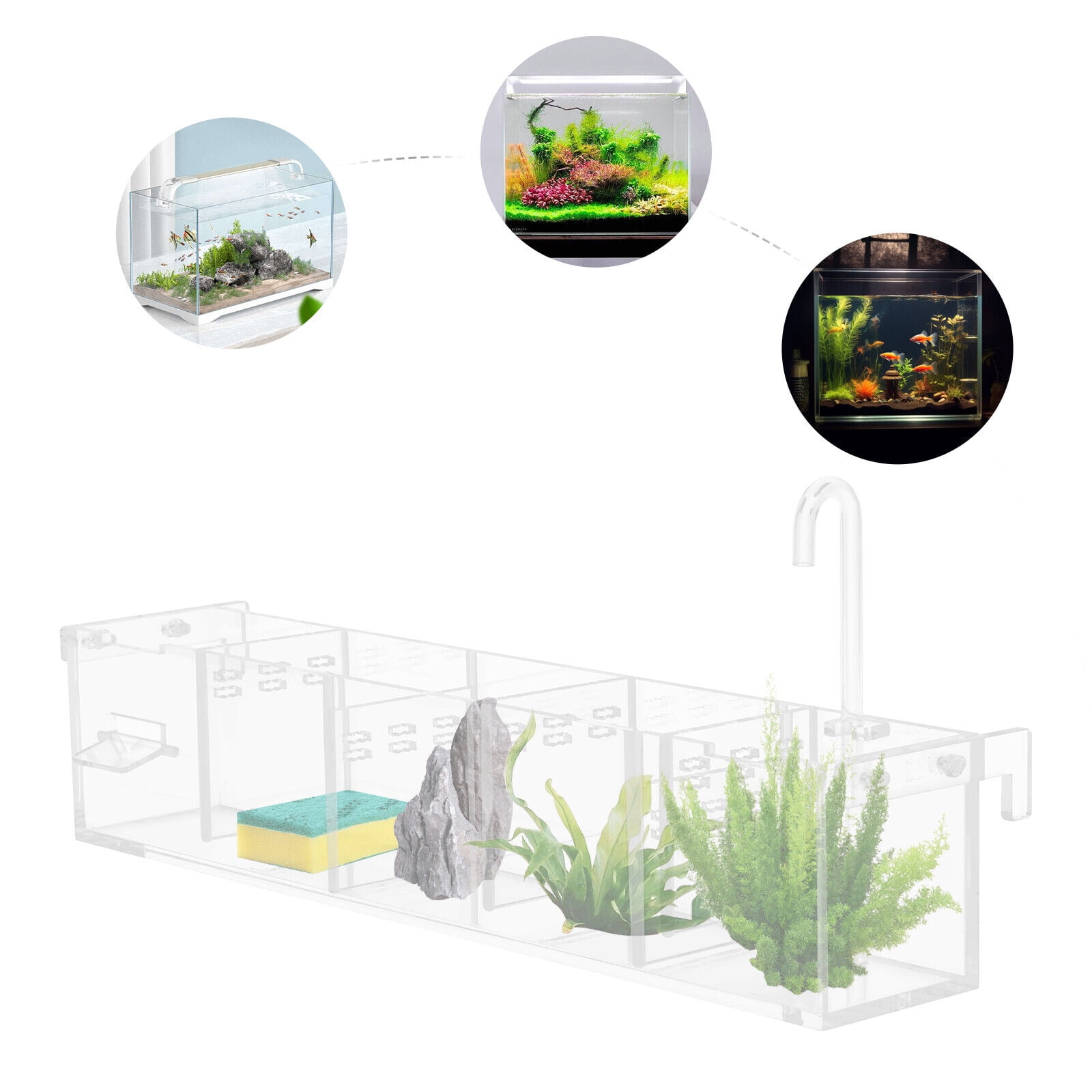 Miumaeov 5 Grids Acrylic Filter Box External Hanging Water Purifier for ...