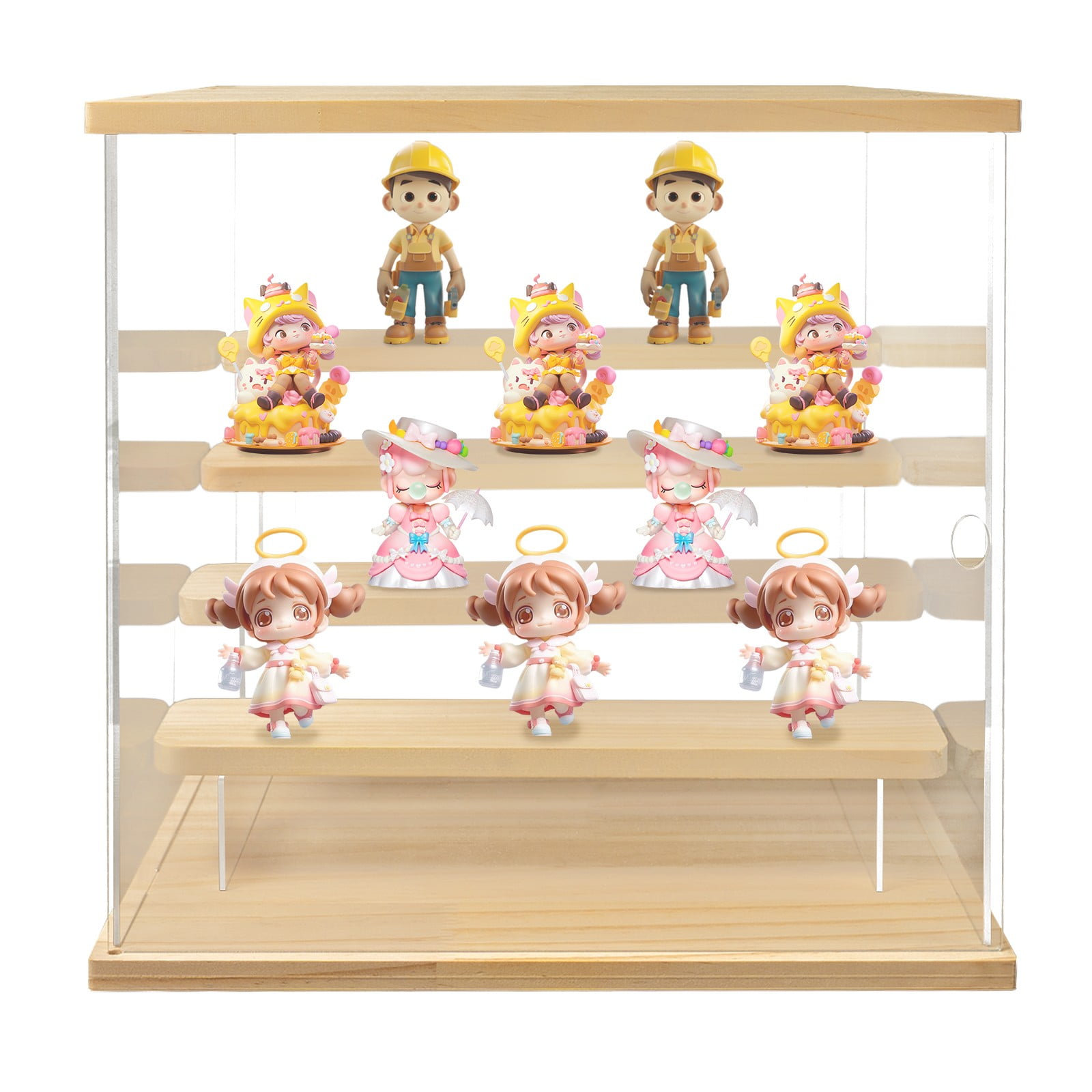 Miumaeov 5-Tier Clear Acrylic Display Case Storage Organizer Display ...