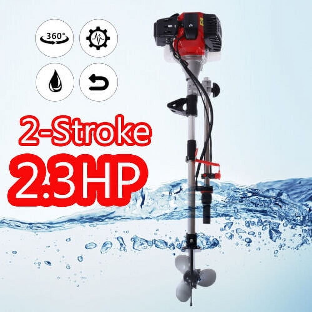 Miumaeov 52CC Outboard Motor Engine 2.3HP 2 Stroke 1.7KW Outboard Motor Water Cooling System ...