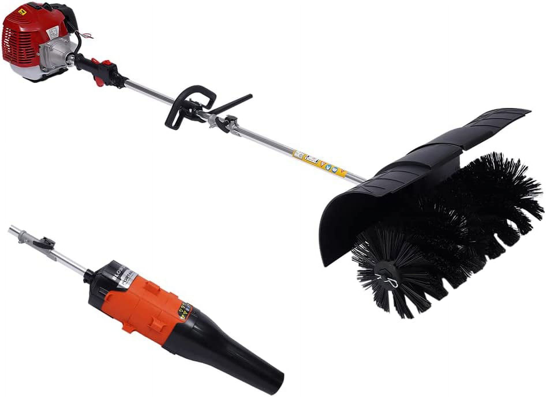 Miumaeov 52cc Handheld Gas Power Sweeper, Broom Sweeper with Rolling ...