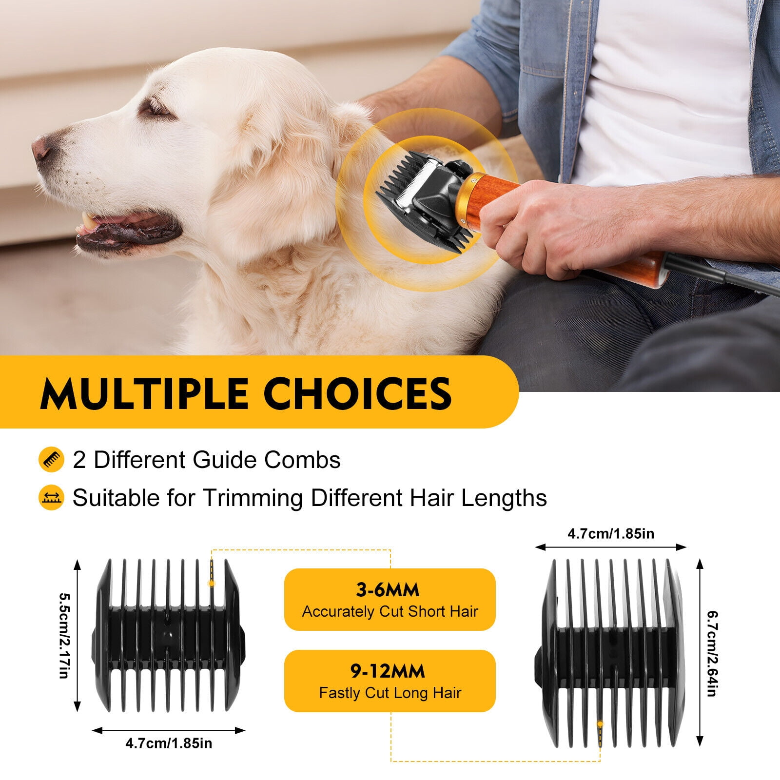 Miumaeov 55W Pet Shears Dog Professional Electric Clippers for Alpacas ...