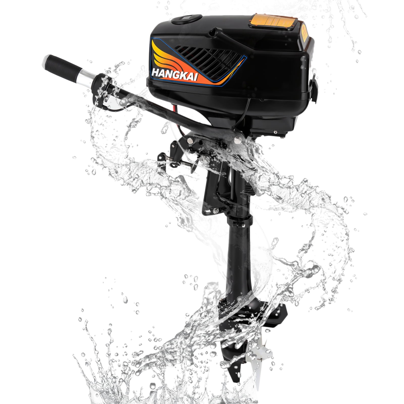 Miumaeov 5HP 1200W Heavy Duty Outboard Fishing Boat Motor with Rotating ...