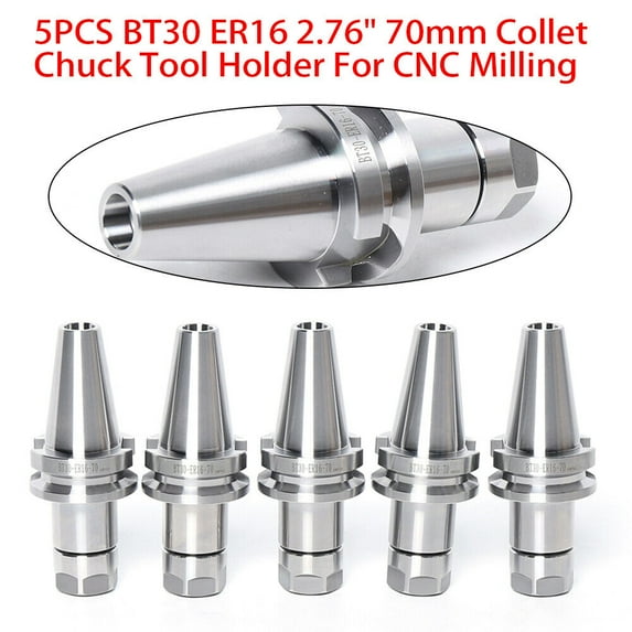 Miumaeov 5PCS BT30 ER16 2.76"/70mm Collet Chuck Tool Holder 12000RMP ...