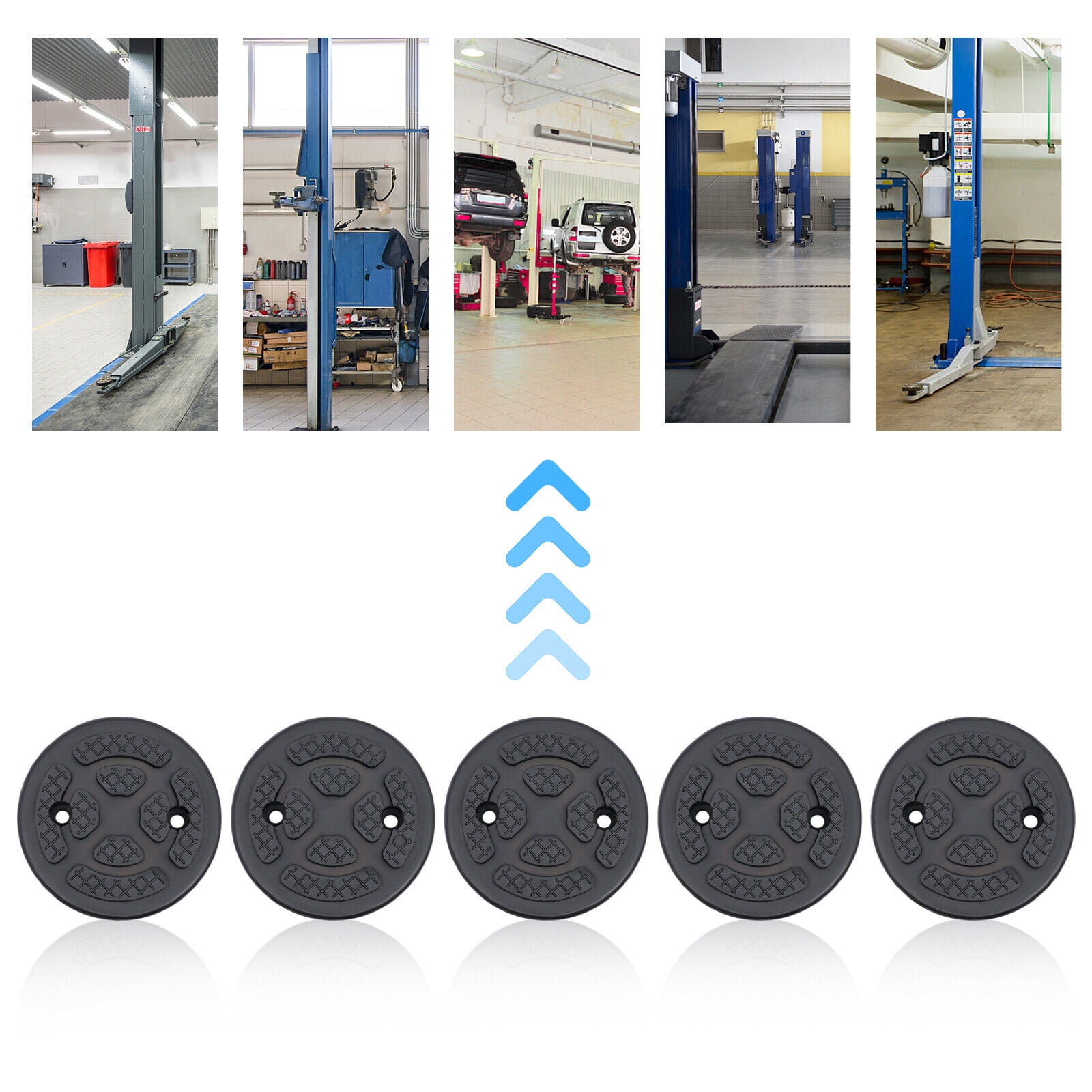 Miumaeov 5pcs Set Rubber Arm Pads Round Auto Truck Hoist Lift Pad For ...