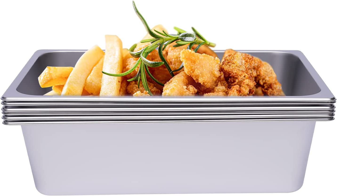 Miumaeov 6-Pack Full Size Steam Table Pans Commercial Restaurant Steam ...