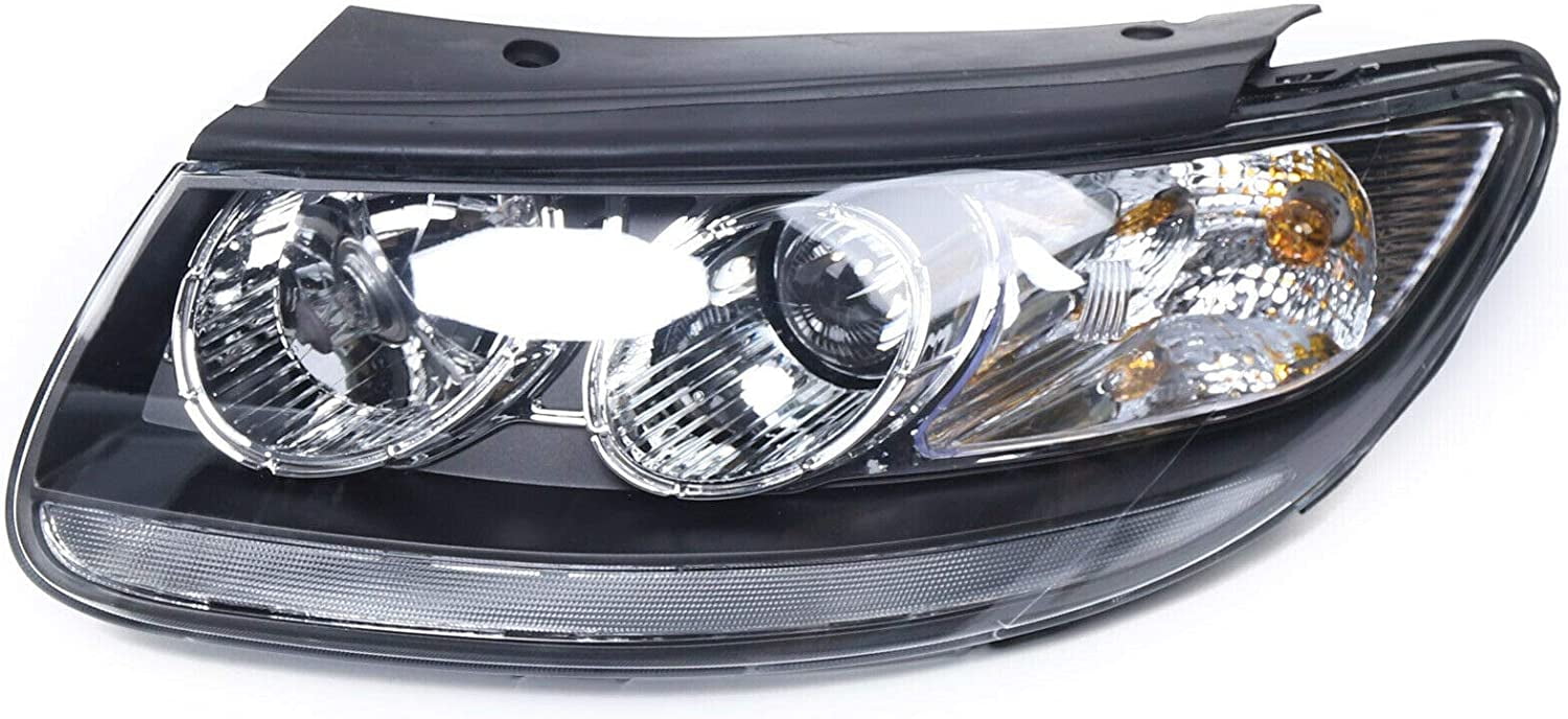 Miumaeov 6 Pin Headlight for 2007-2012 Hyundai Santa Fe Black Housing ...