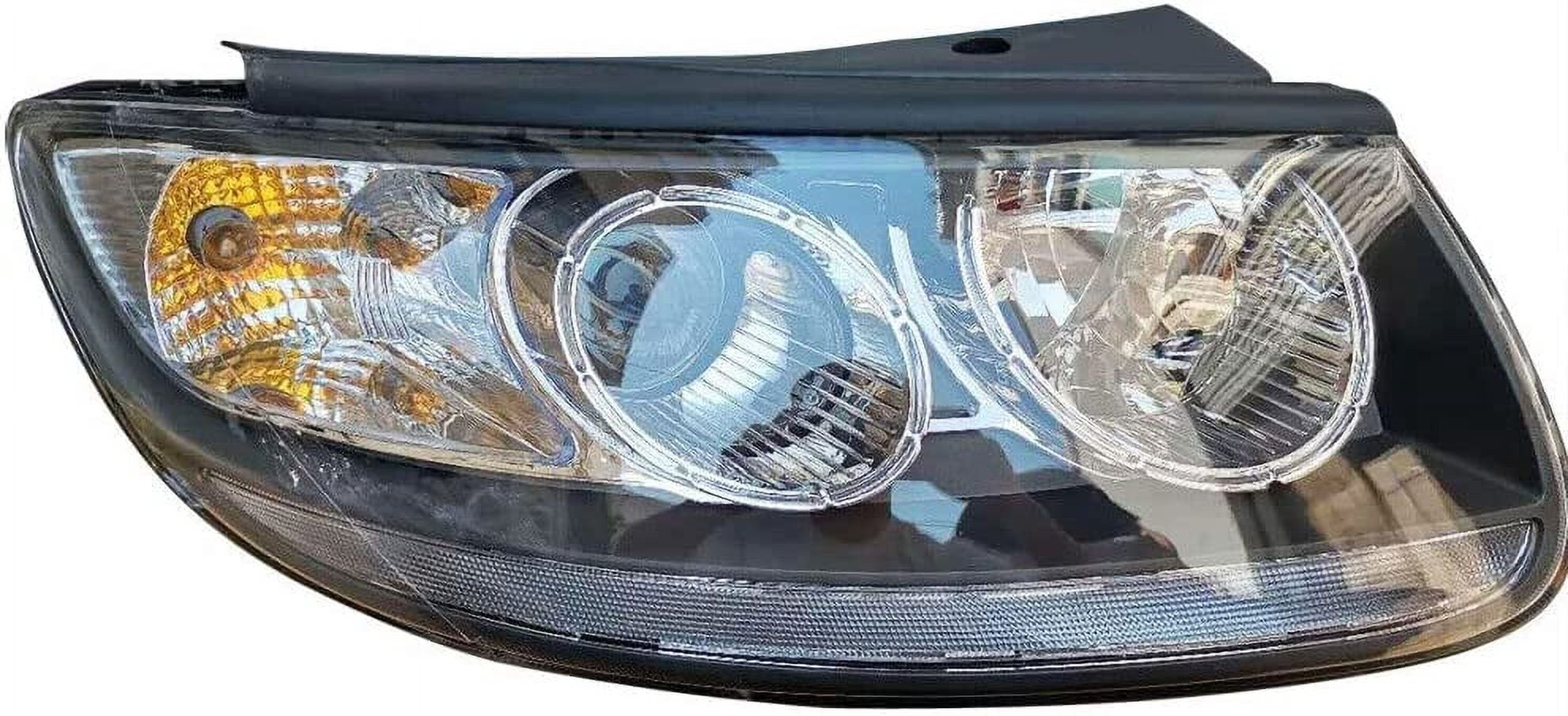 Miumaeov 6 Pin Headlight for 2007-2012 Hyundai Santa Fe Black Housing ...