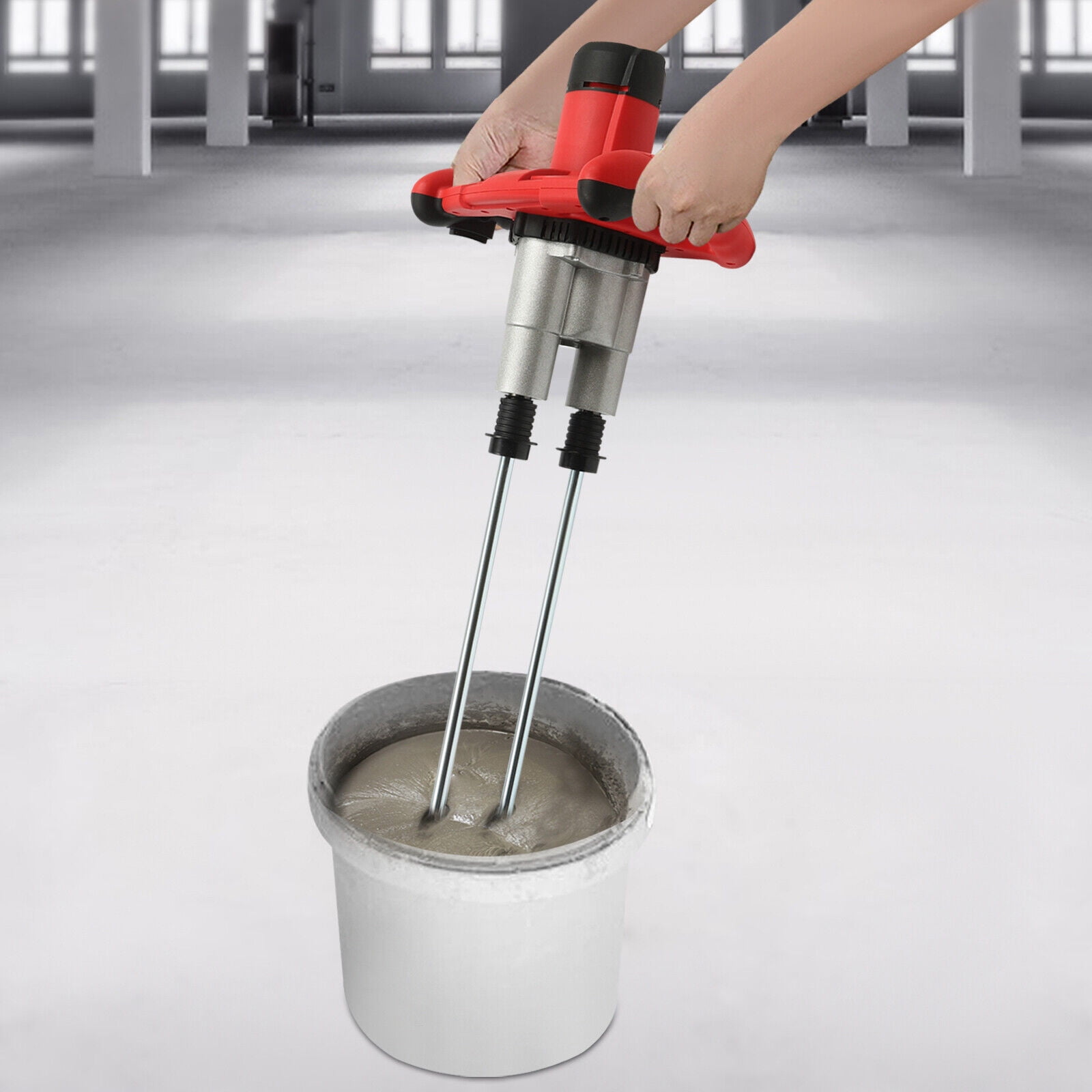 Miumaeov 6 Speeds Electric Paint & Mortar Stirrer Blender Double Pole ...