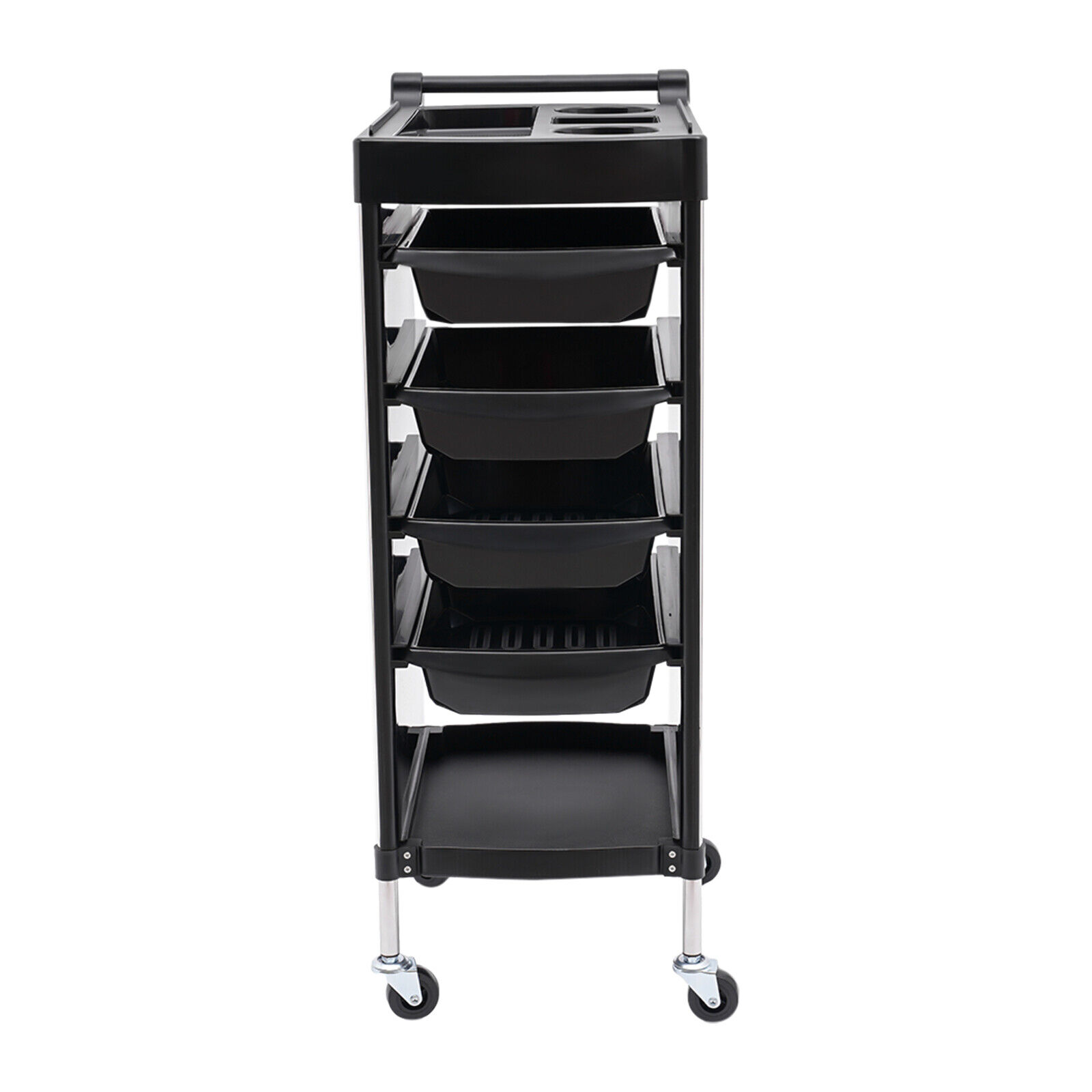 Miumaeov 6-Tier Salon Trolley with 4 Drawers & Dryer Holder Rolling ...