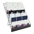 Miumaeov 6 Tiers Black Tabletop Book Rack Magazine Organizer Rack Book ...