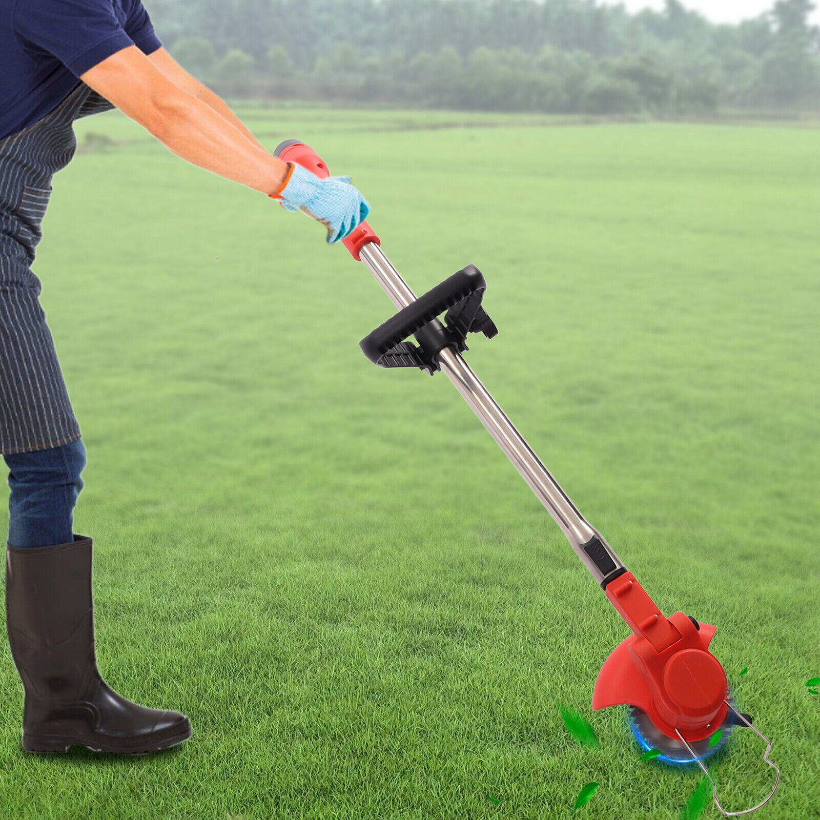 Miumaeov 600W Cordless Electric Grass String Trimmer Lawn Eater Edger ...