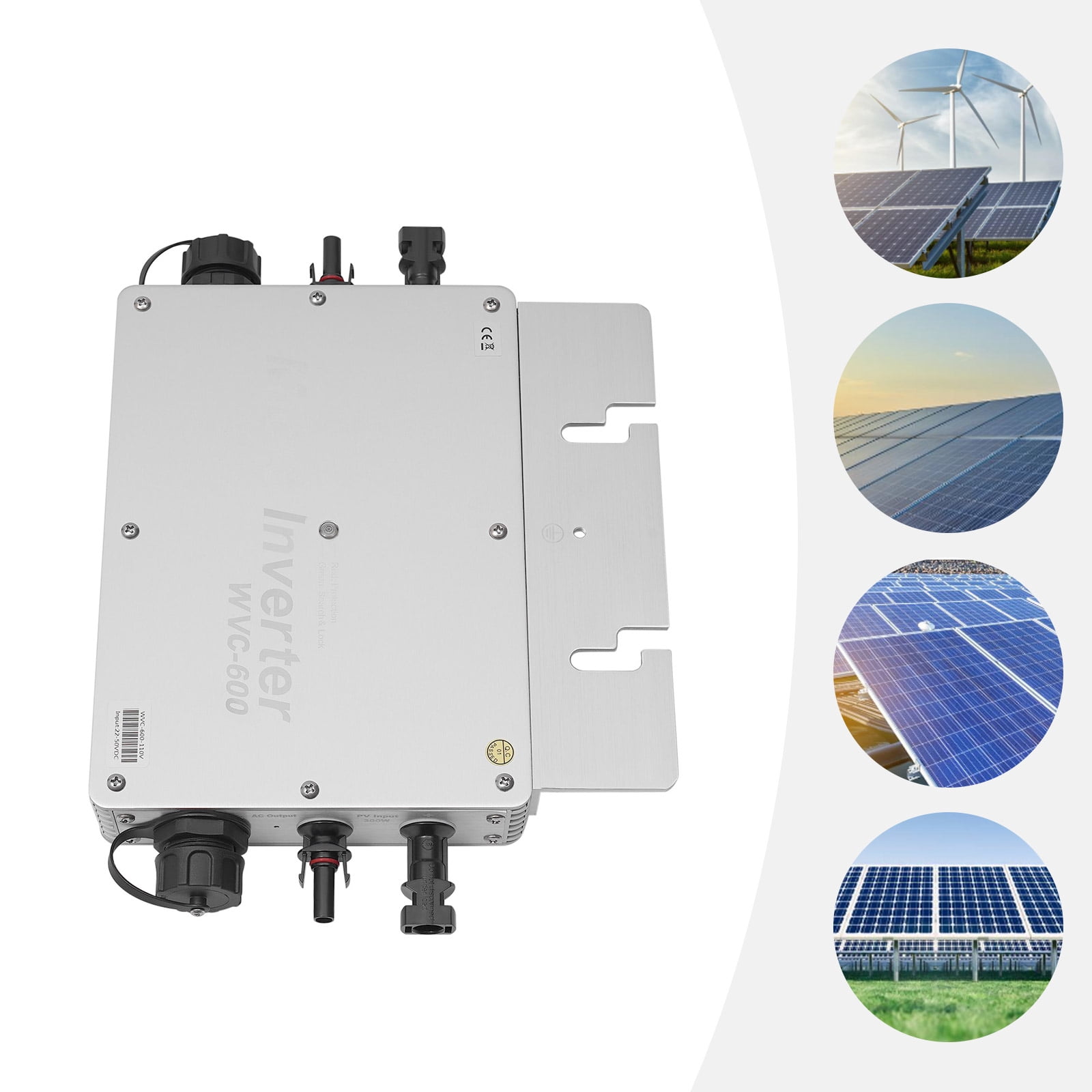 Miumaeov 600W MPPT Waterproof Solar Grid Tie Inverter DC to AC Micro ...