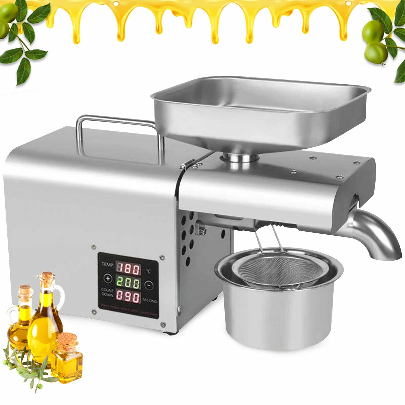 Miumaeov 610w Home Automatic Oil Press Machine 304 Stainless Steel ...