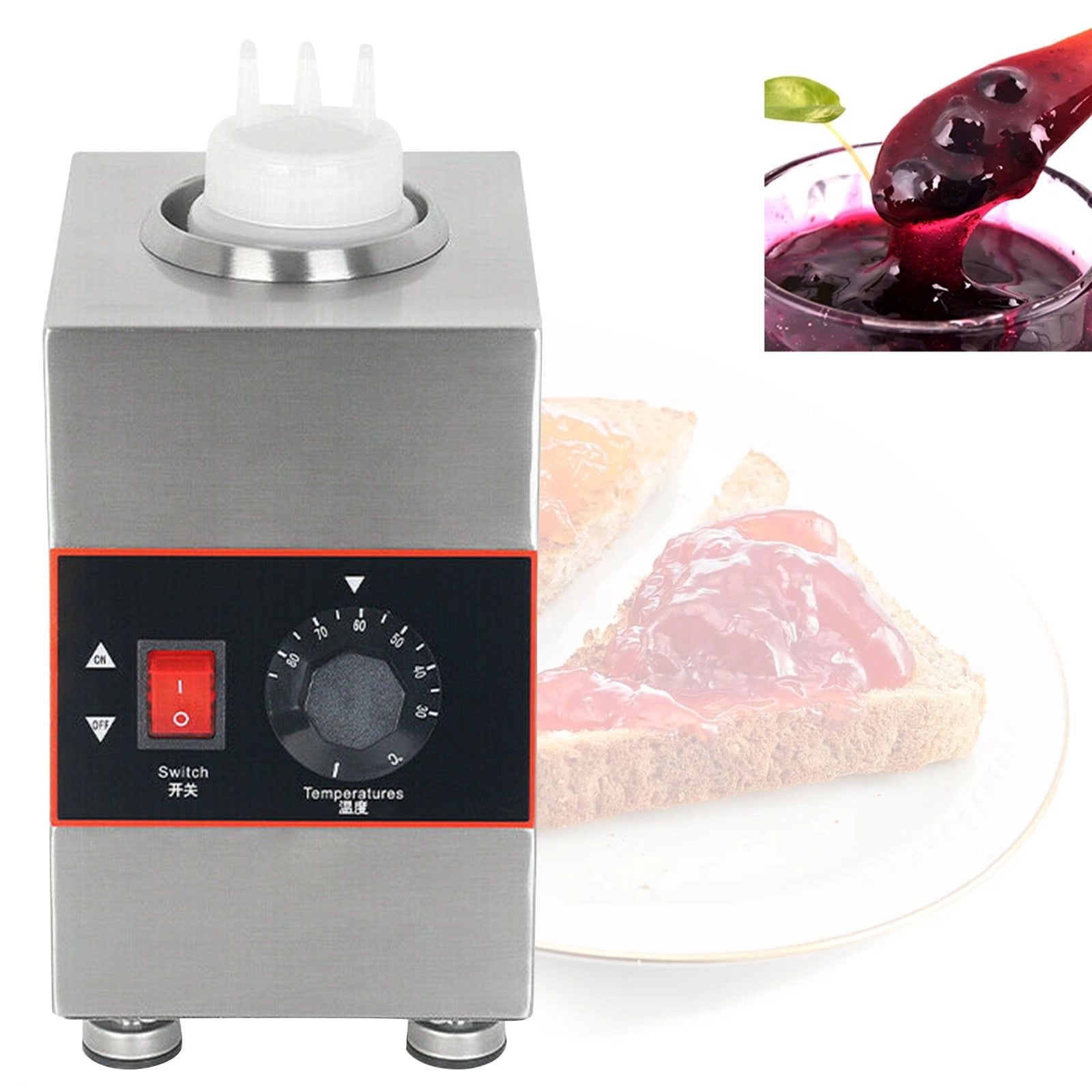 Miumaeov 650ml Electric Countertop Sauce Warmer Heater Nacho Cheese ...