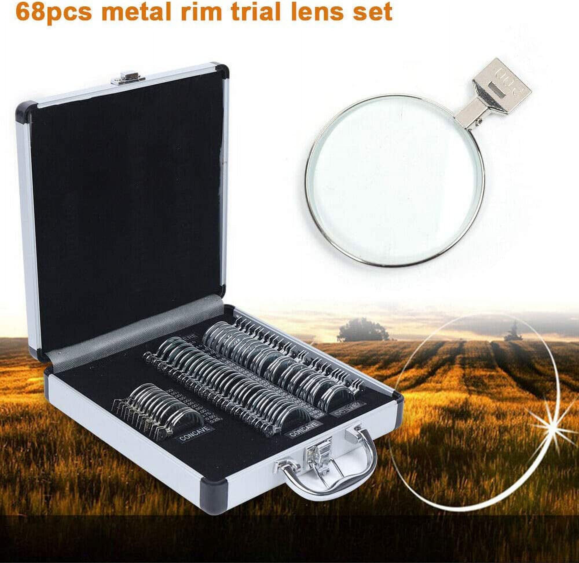 Miumaeov 68pcs Optical Trial Lens Box Metal Case Trial Frame Case ...