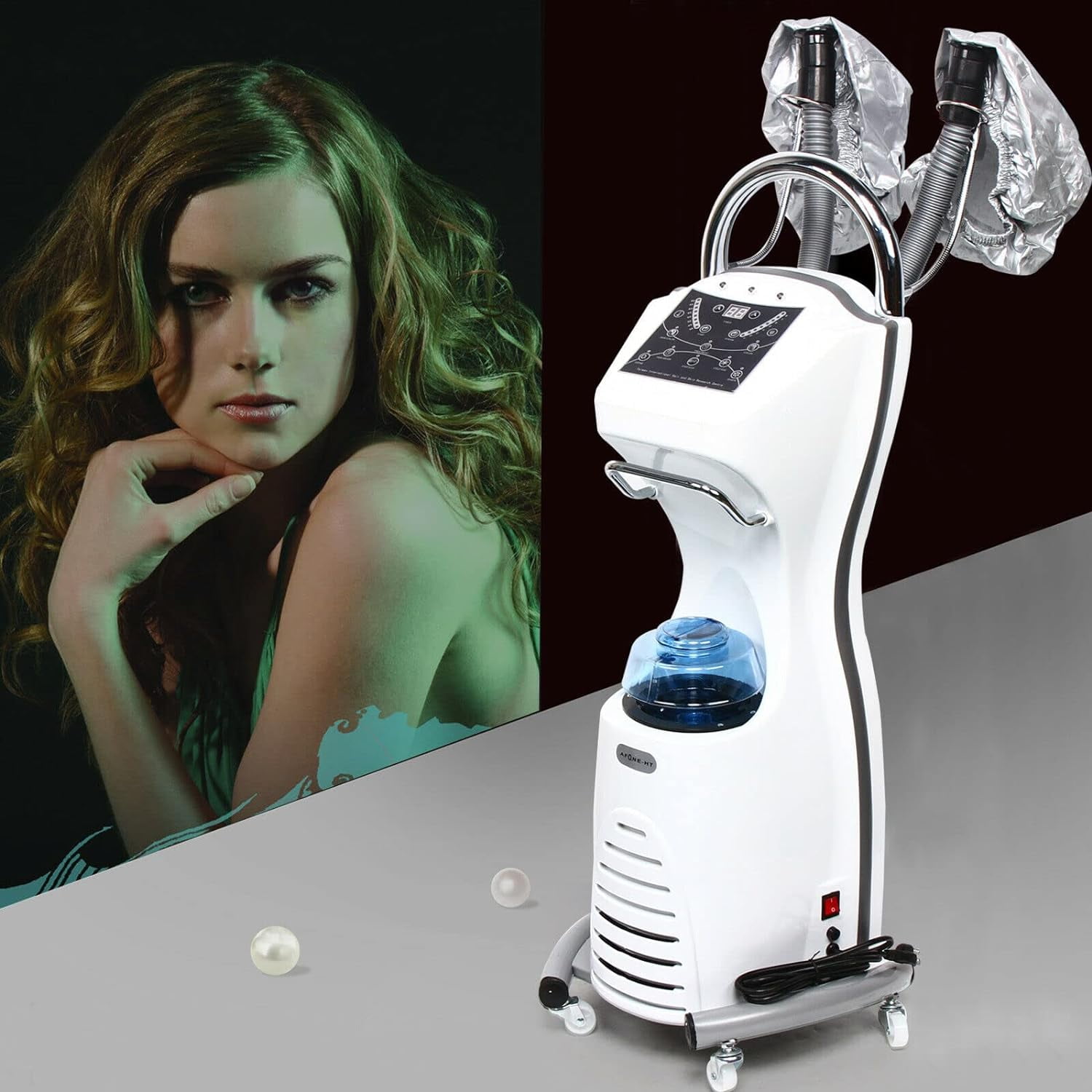 Miumaeov 7 in 1 Professional Stand Hair Steamer Hair Dryer Freestanding ...