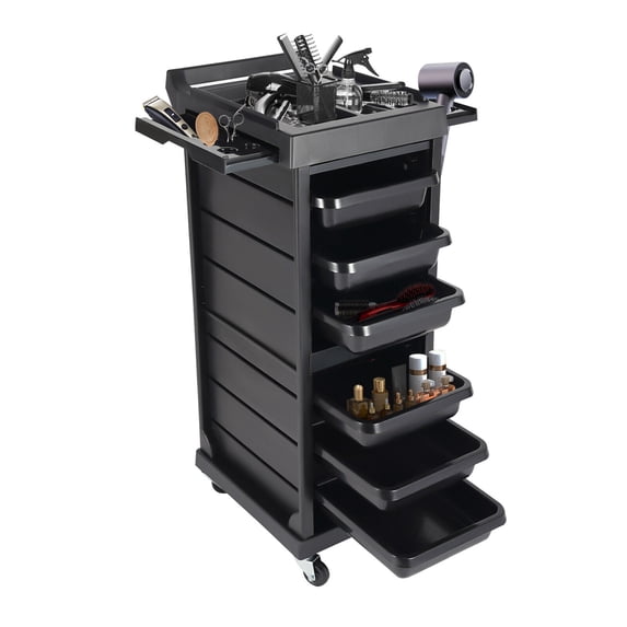 Miumaeov 7-Layers Beauty Barber Rolling Trolley Cart Floor Stand Hair ...