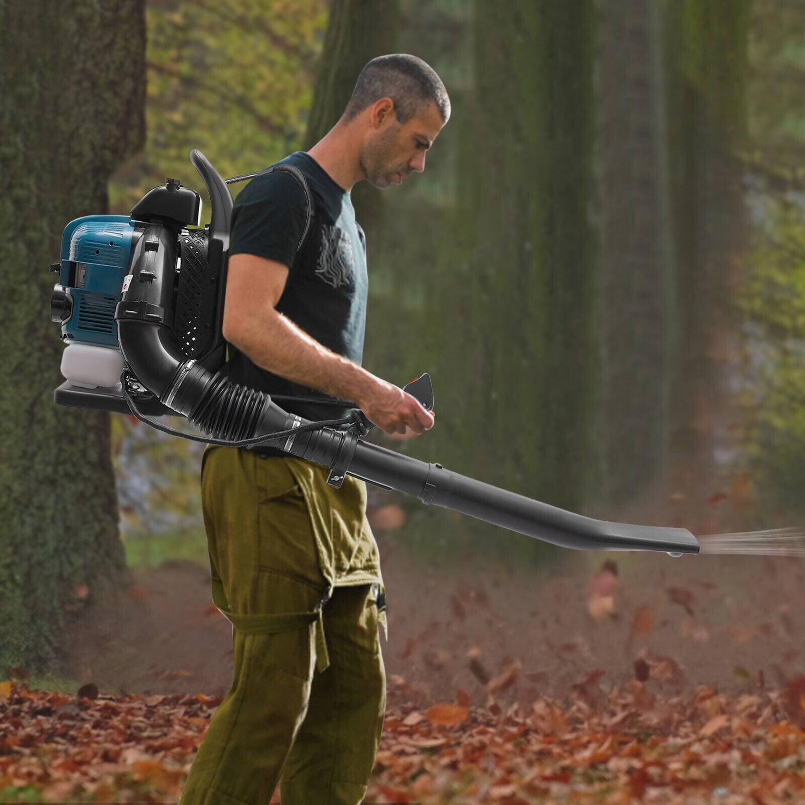 Miumaeov 75.6cc 4 Stroke Commercial Gas Powered Grass Lawn Blower ...