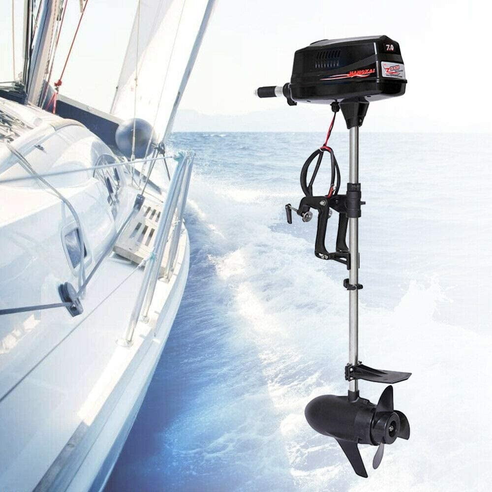 Miumaeov 7 HP 48V Outboard Electric Boat Motor with Tiller Control and ...