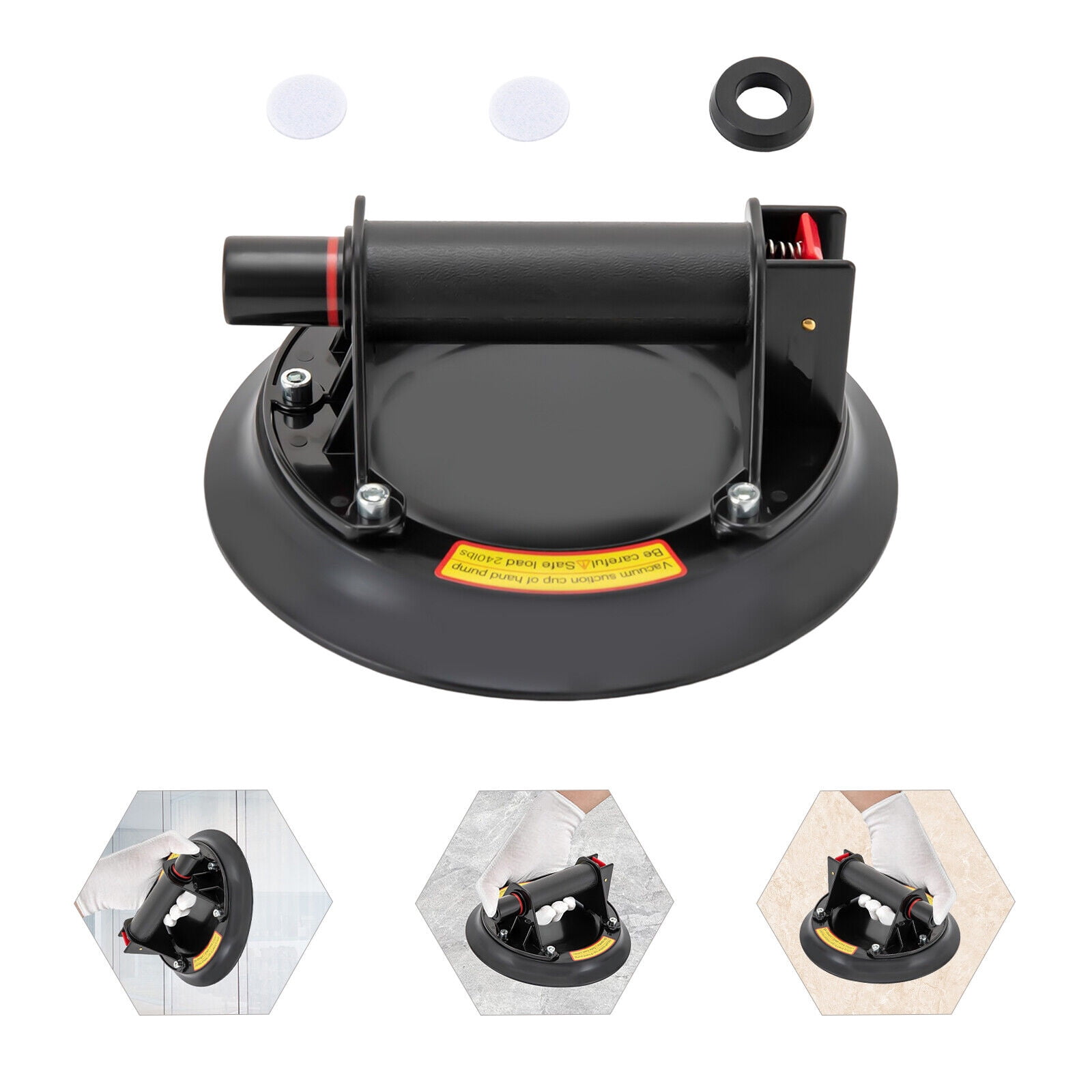 Miumaeov 8" Electric Hand Held Vacuum Suction Cup Heavy Duty Lifter for ...