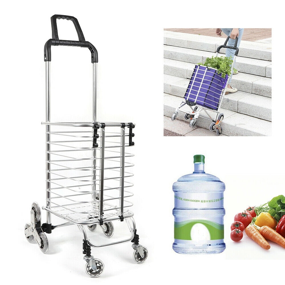 Miumaeov 8-Wheel Pull Trolley Foldable Shopping Cart Dual-use Seniors ...