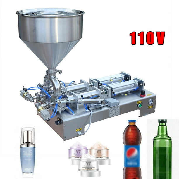 Miumaeov 800W Double Head Pneumatic Paste Filling Machine with Hopper ...
