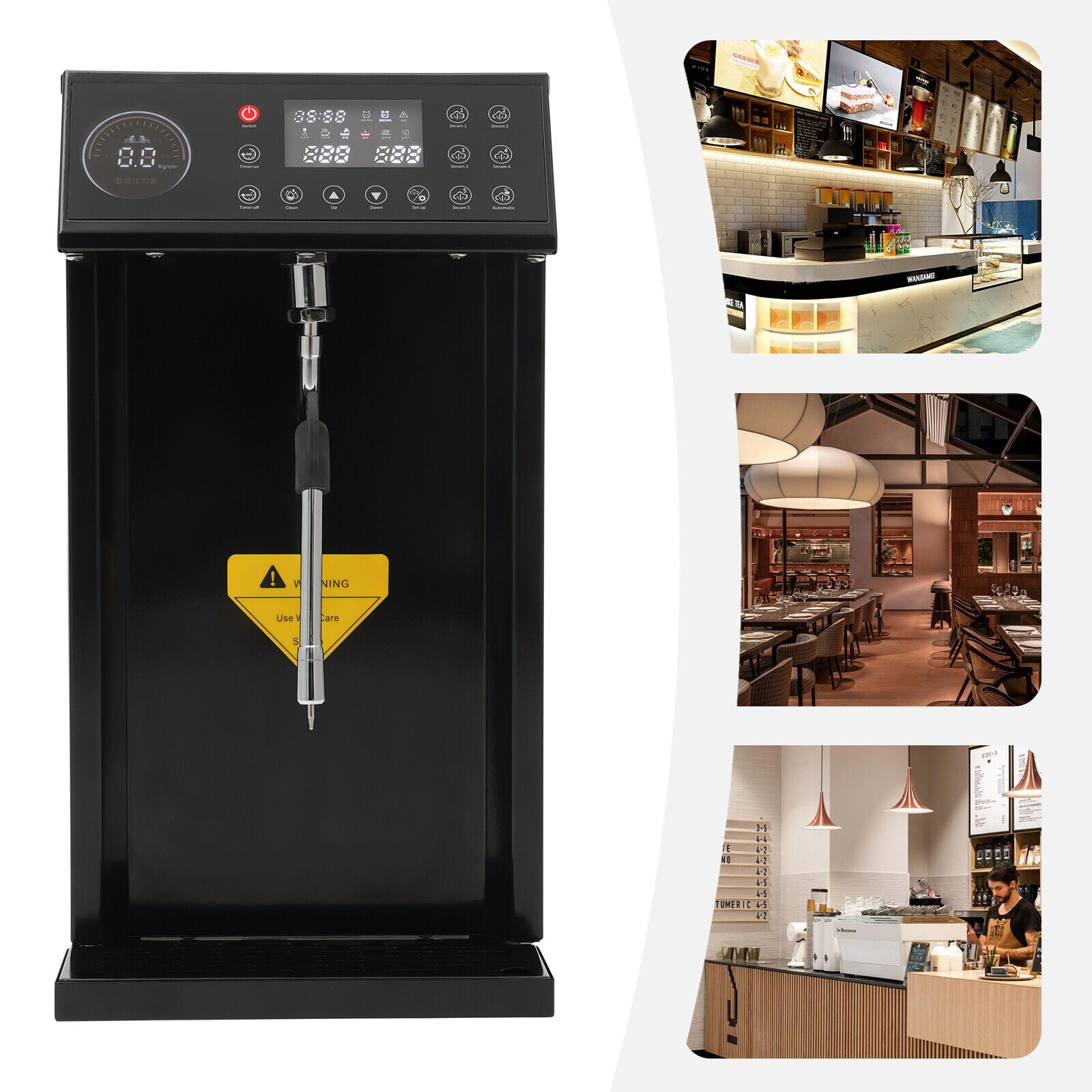 Miumaeov 8L/2.11gal Countertop Automatic Milk Frother 3000W 5-Gear ...