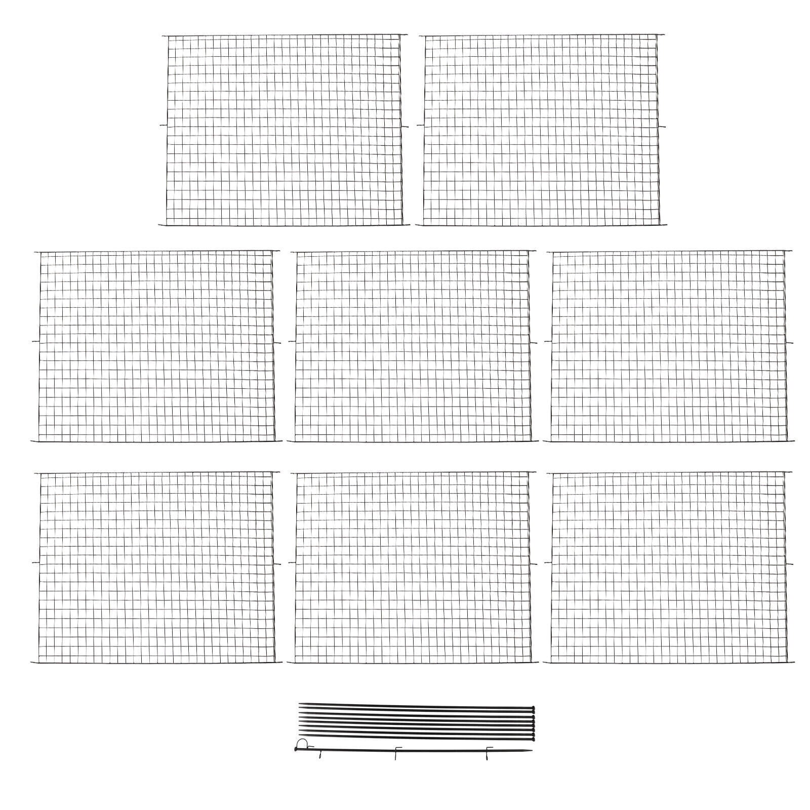 Miumaeov 8pcs Panels No Dig Metal Garden Barrier Fence Border 31 ...