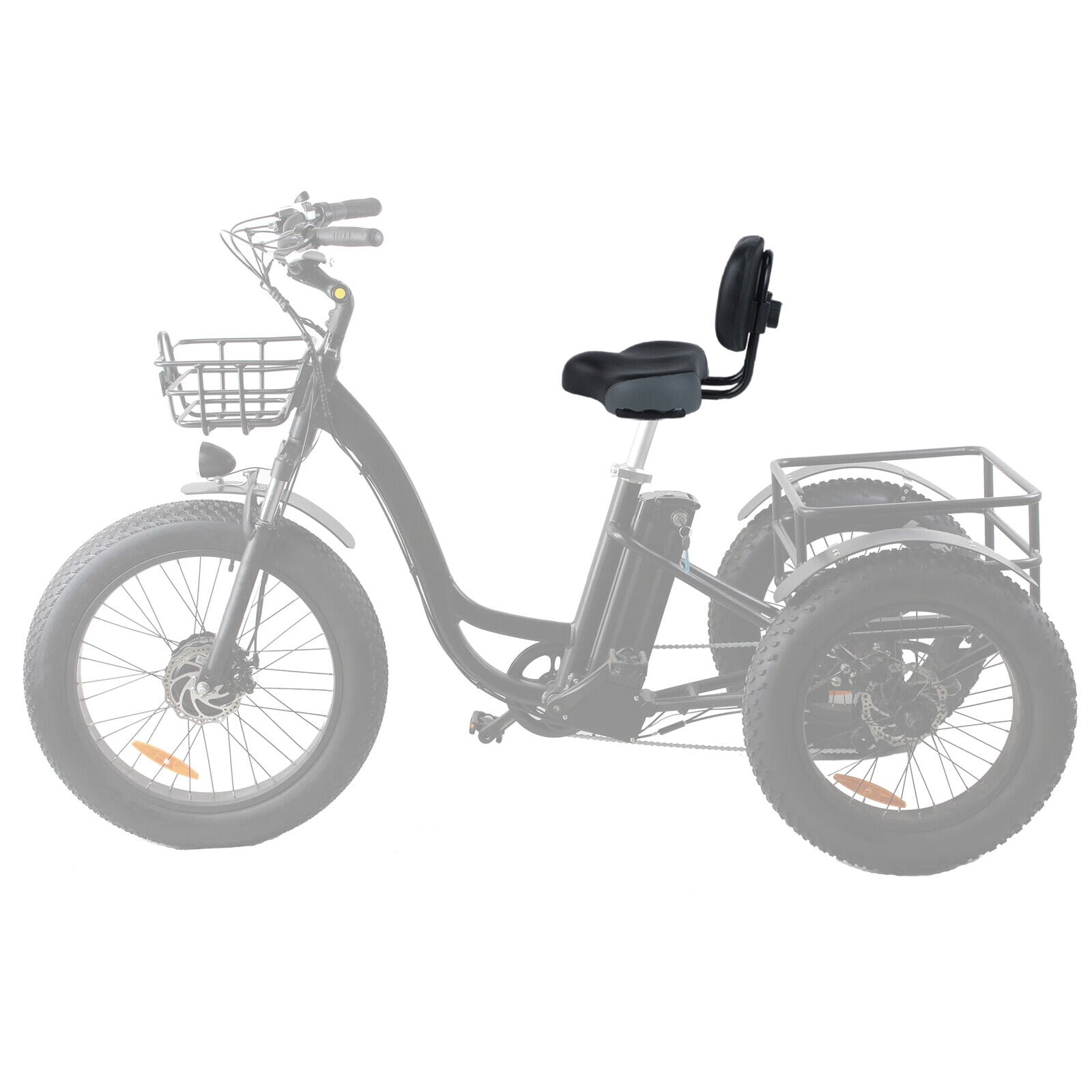 Miumaeov 9.5*11.5in Comfort Large Backrest Saddle Bike Bicycle Saddle ...