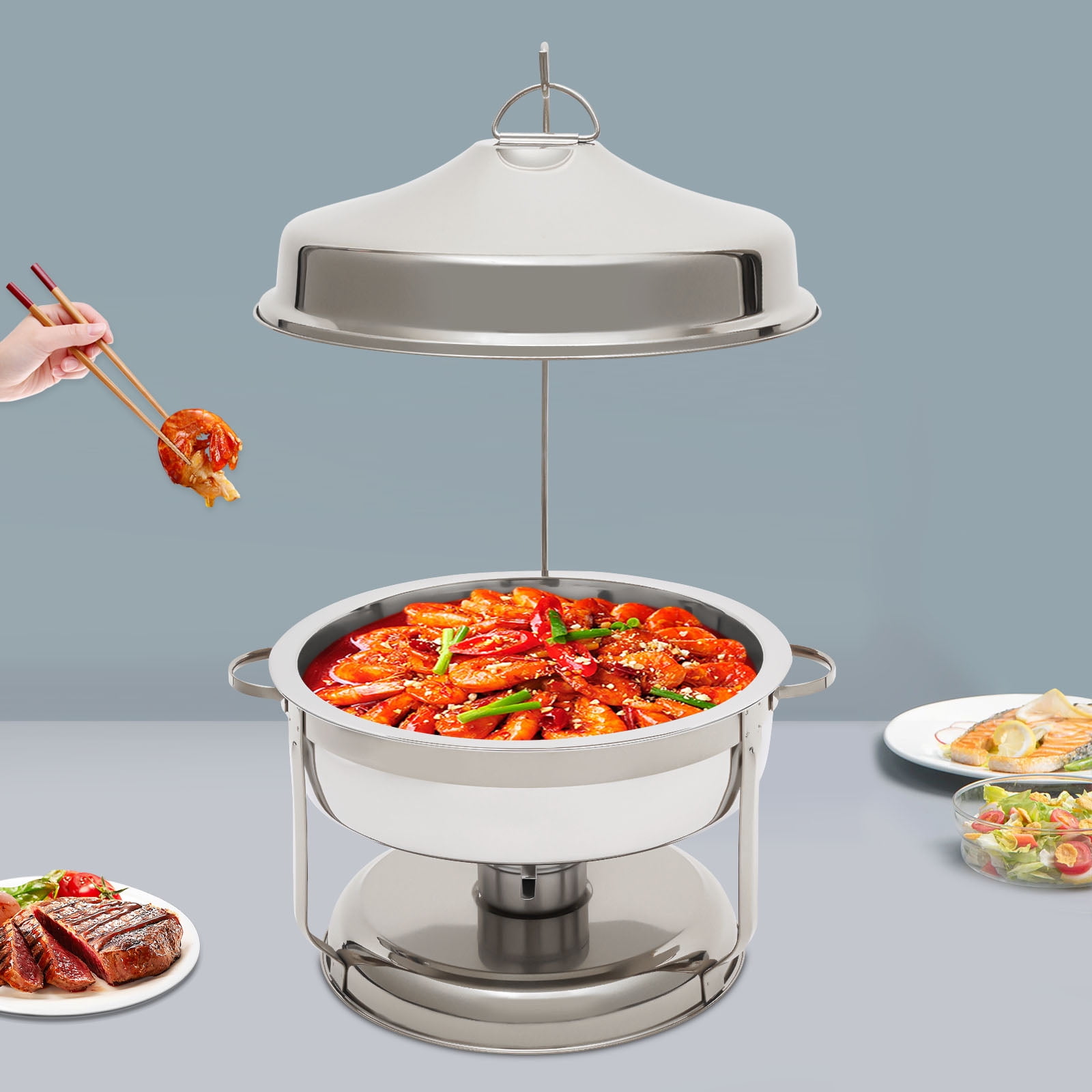 Miumaeov 9.5QT Chafing Dish Buffet Set Stainless Steel Buffet Servers ...
