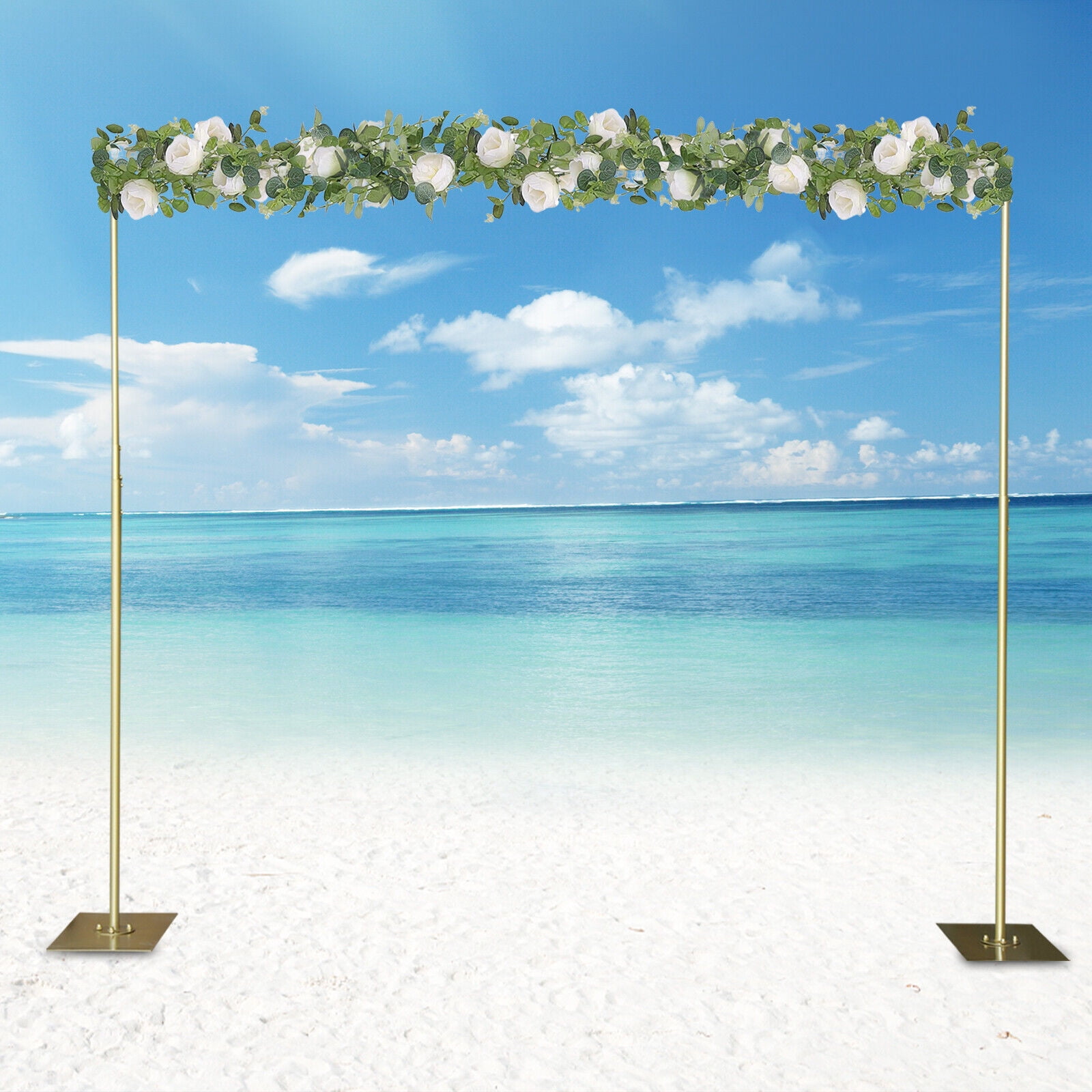 Miumaeov 9.8*9.8ft Heavy Duty Backdrop Stand Metal Flower Balloon Frame ...
