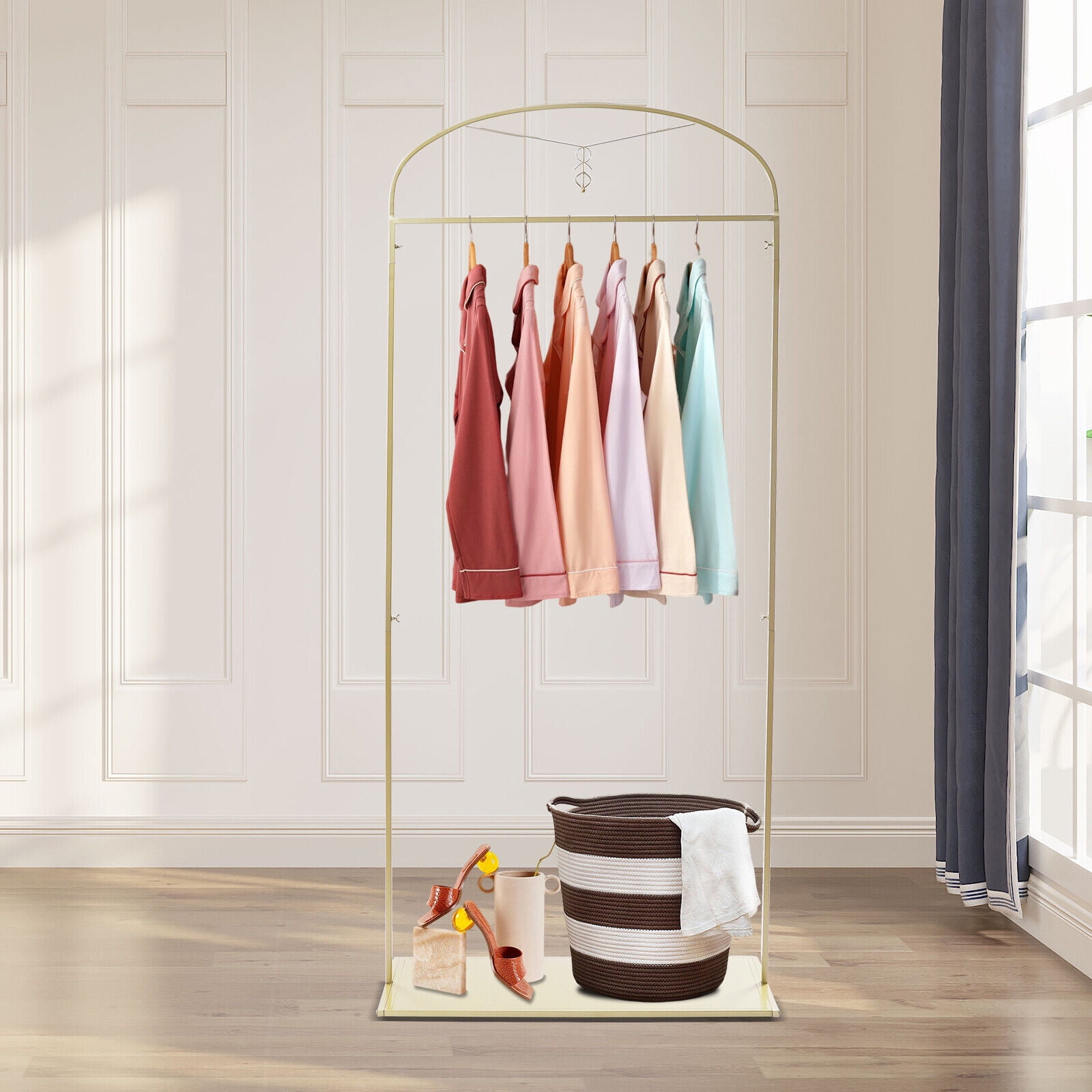 Miumaeov 91" Tall Garment Stand Clothes Hanger Heavy Duty Commercial ...